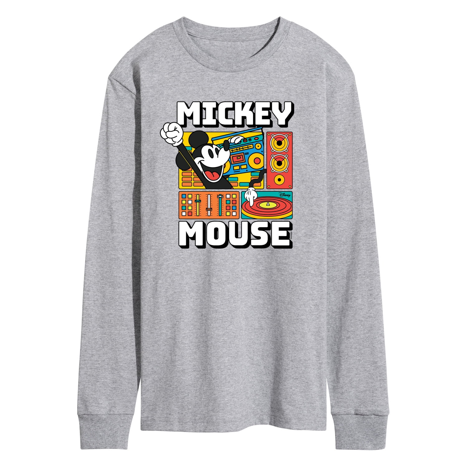 Disney - Mickey Wave Form - Men's Long Sleeve Graphic T-Shirt - Walmart.com