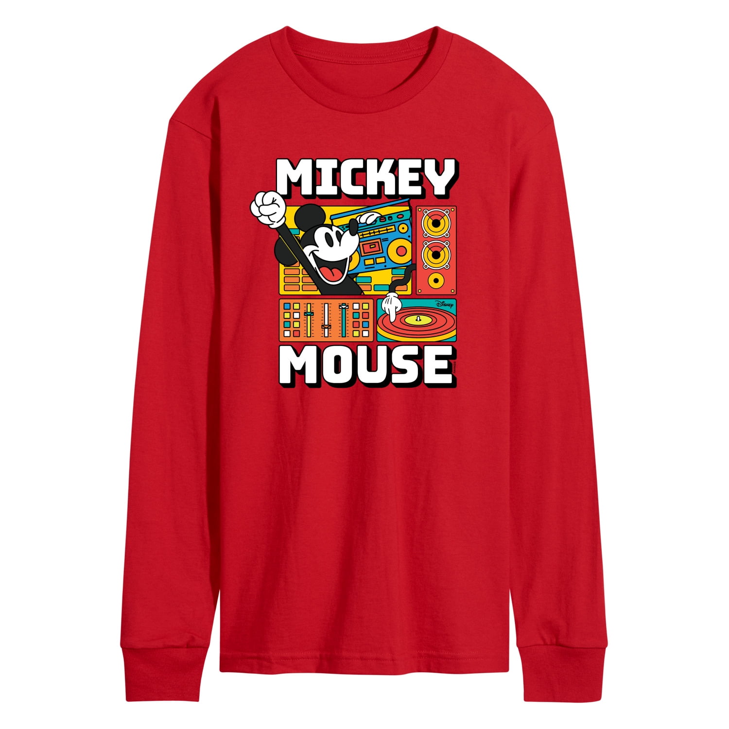Disney - Mickey Wave Form - Men's Long Sleeve Graphic T-Shirt - Walmart.com
