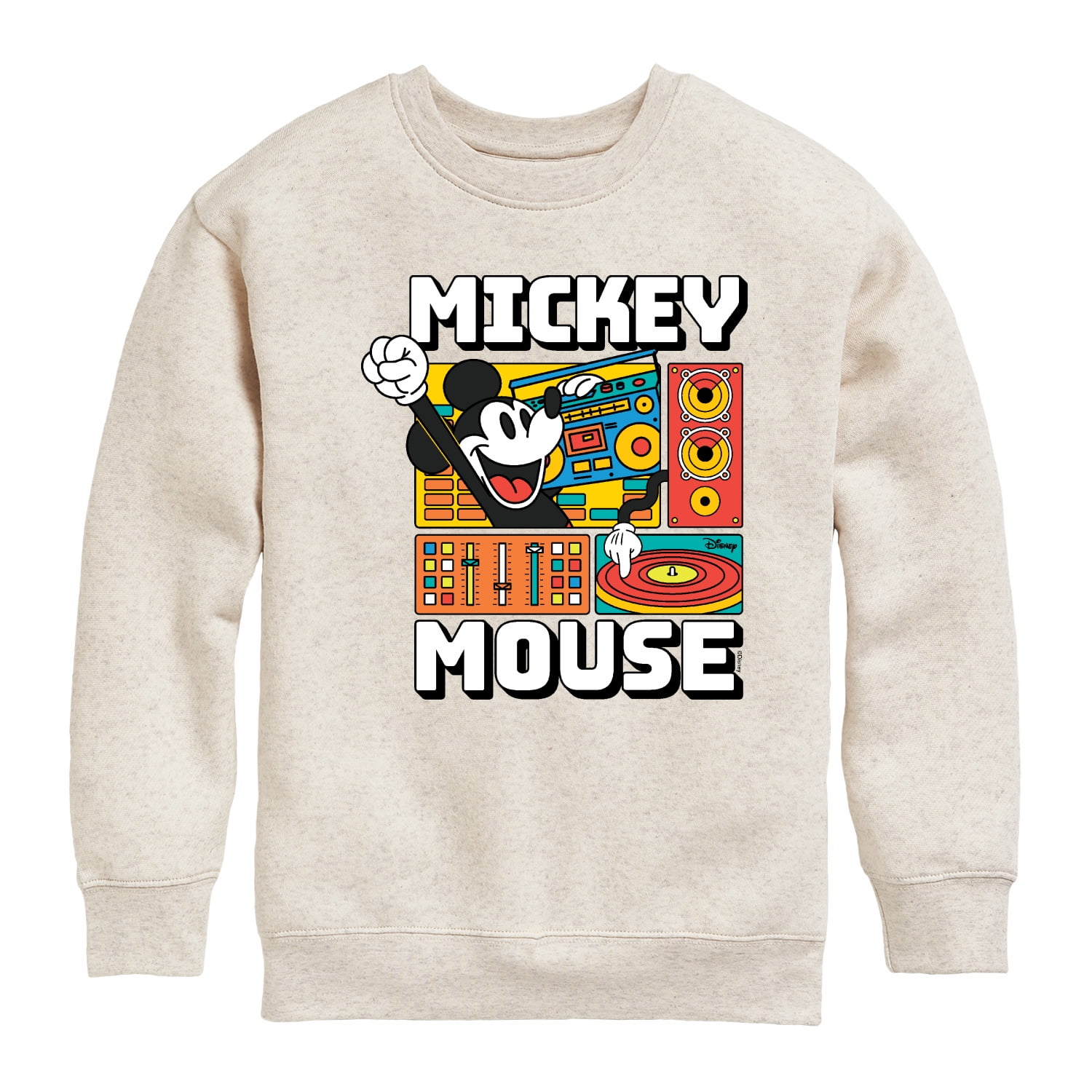 Disney - Mickey Wave Form - Toddler & Youth Crewneck Fleece Sweatshirt ...