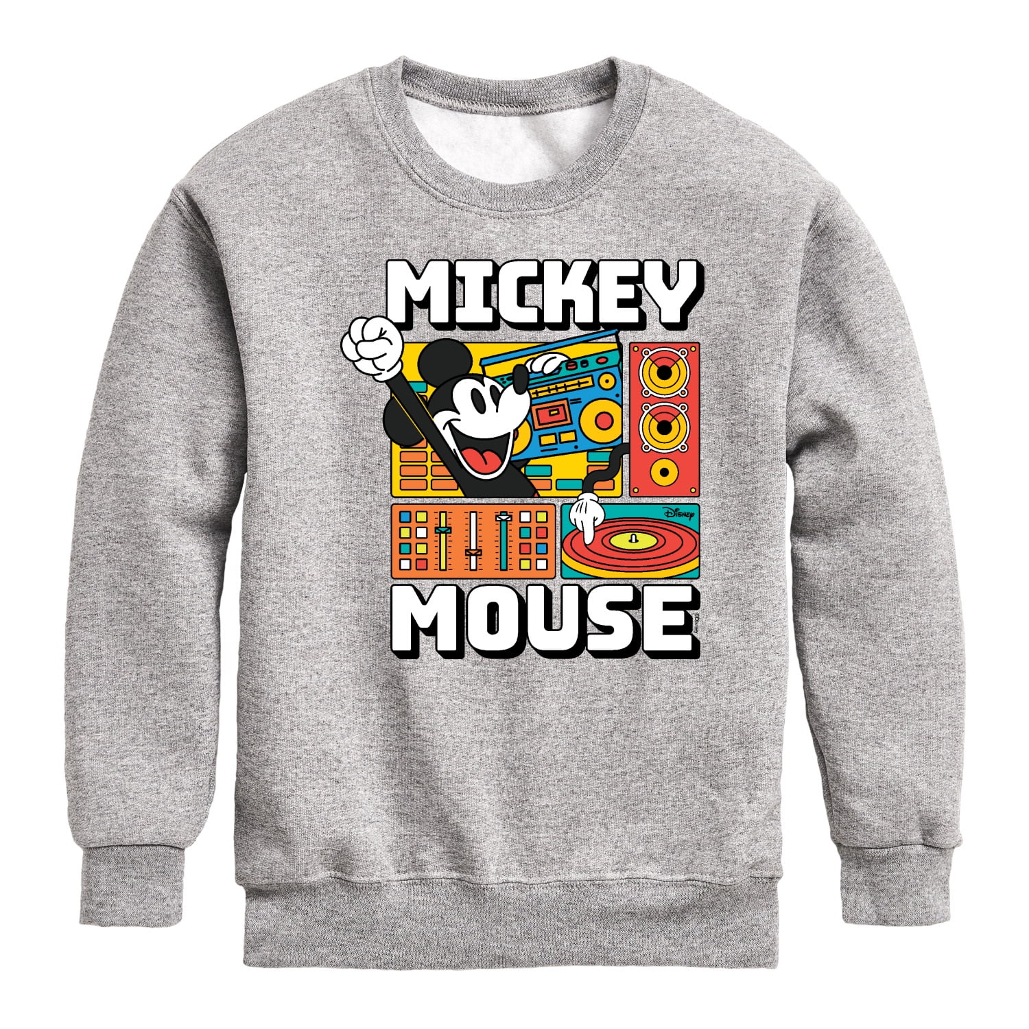 Disney - Mickey Wave Form - Toddler & Youth Crewneck Fleece Sweatshirt ...