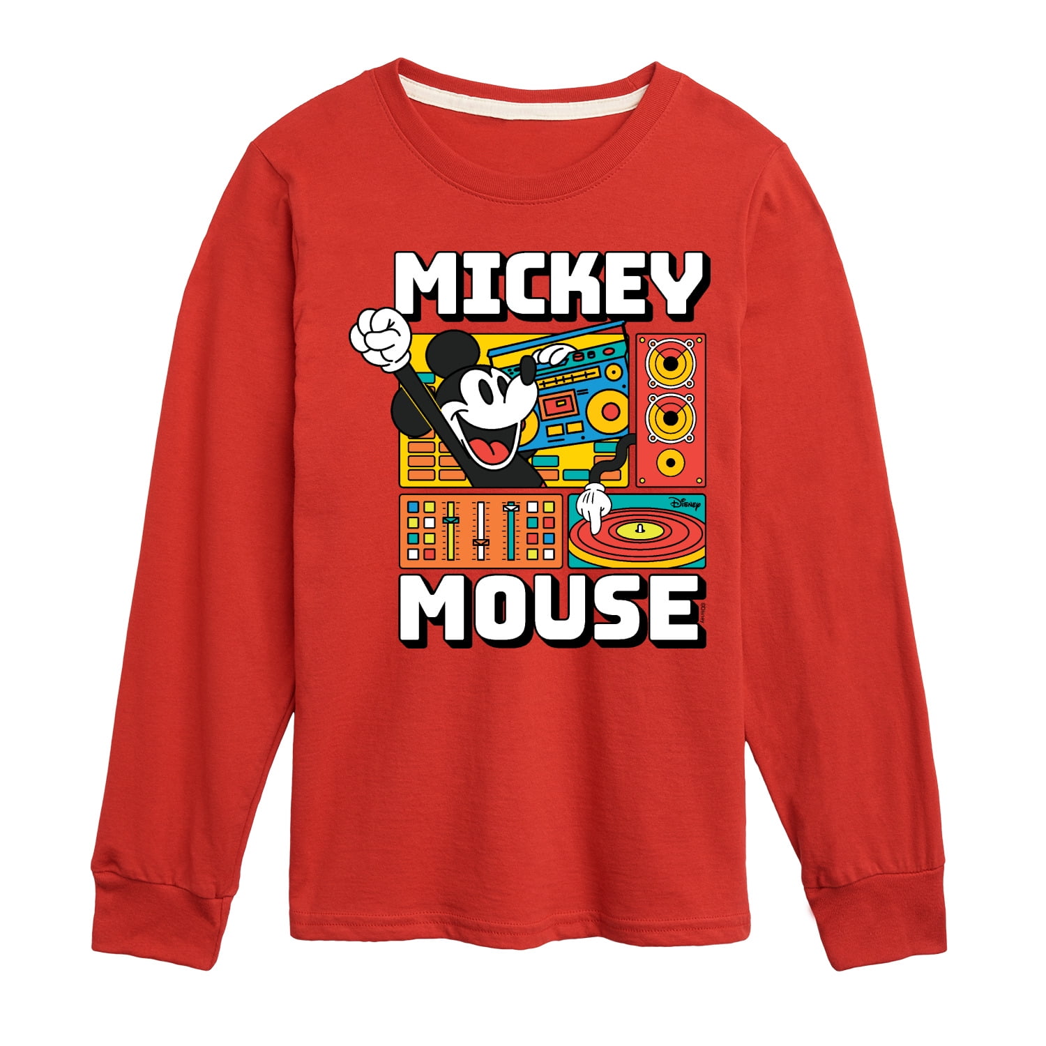 Disney - Mickey Wave Form - Toddler & Youth Long Sleeve Graphic T-Shirt ...