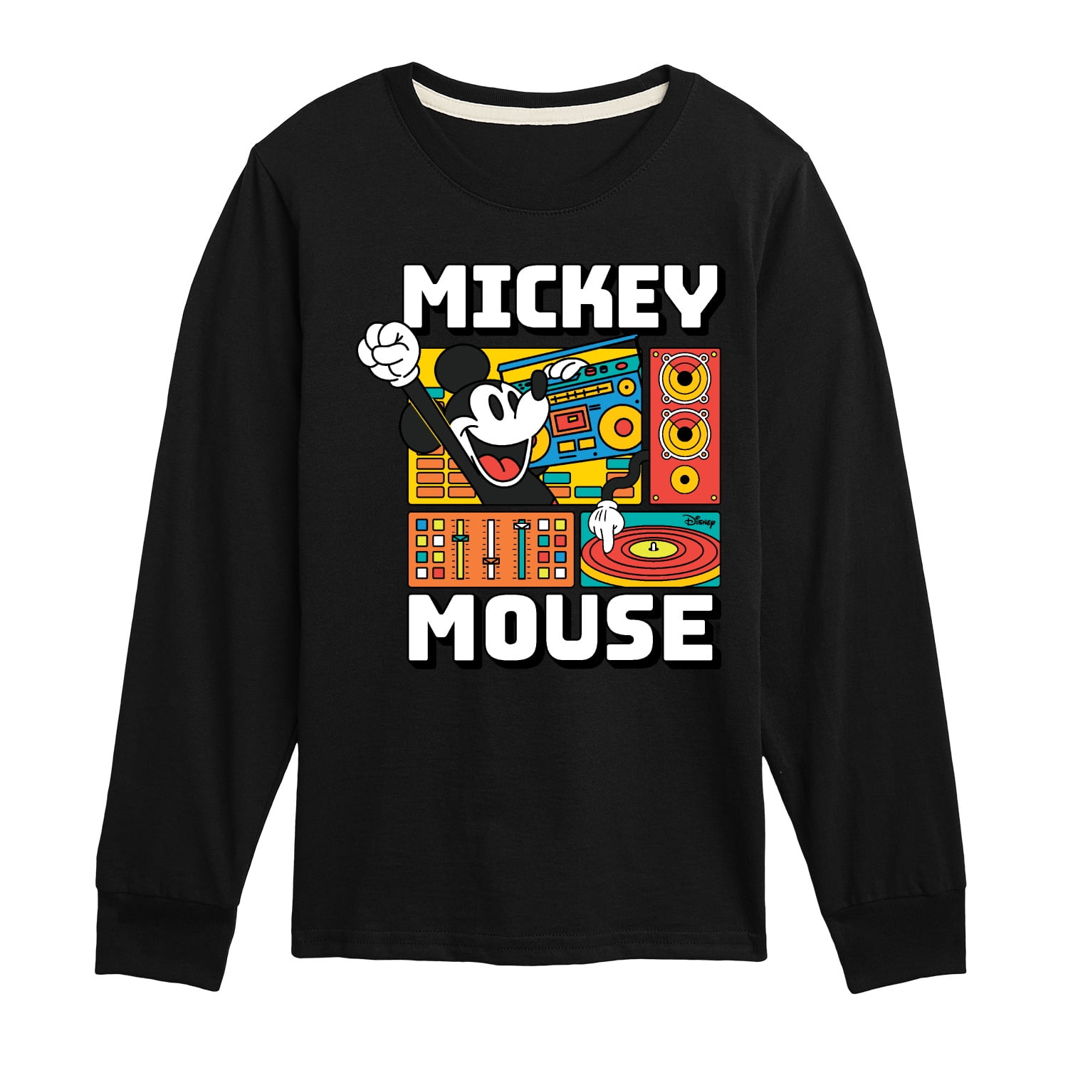 Disney - Mickey Wave Form - Toddler & Youth Long Sleeve Graphic T-Shirt ...