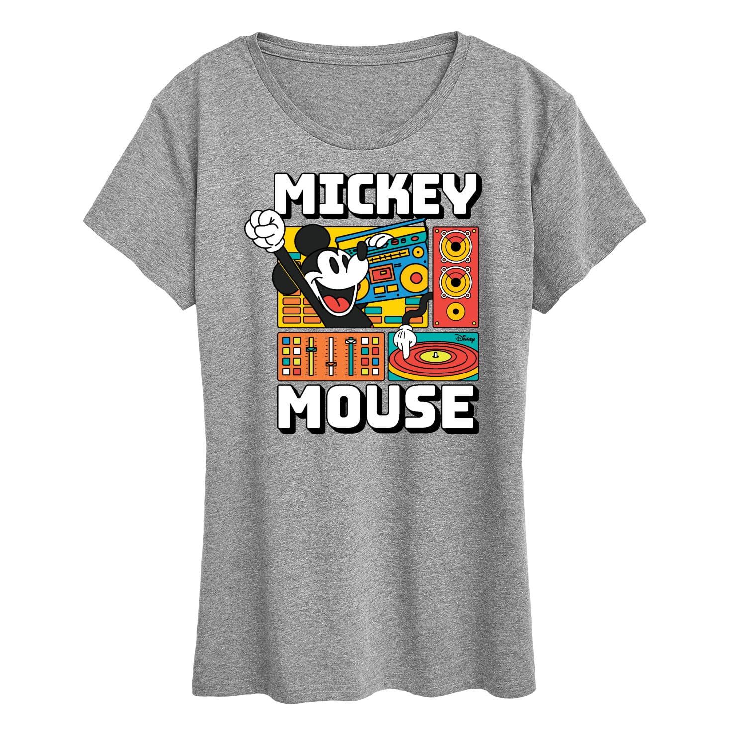 Disney - Mickey Wave Form - Women's Short Sleeve Graphic T-Shirt ...