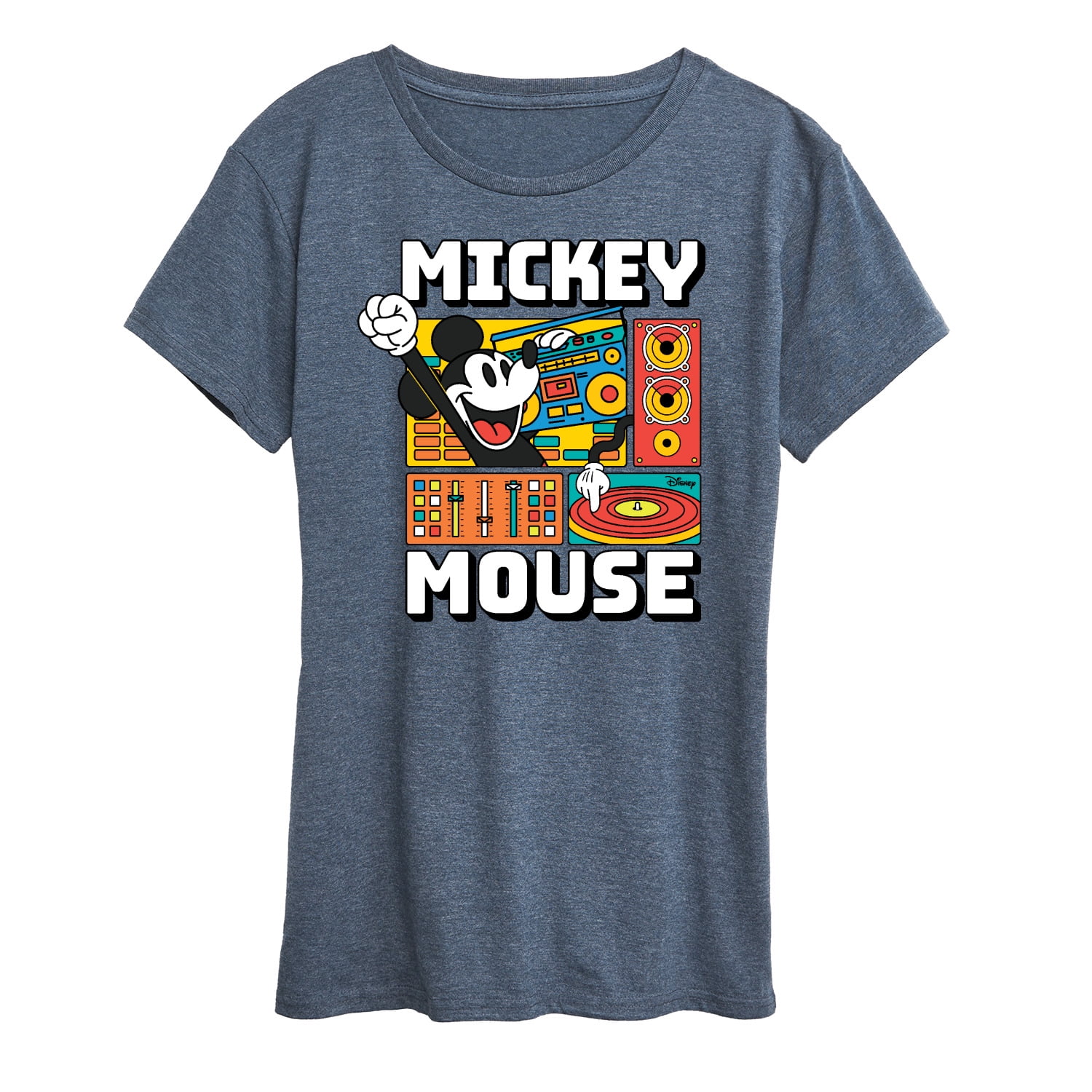 Disney - Mickey Wave Form - Women's Short Sleeve Graphic T-Shirt ...