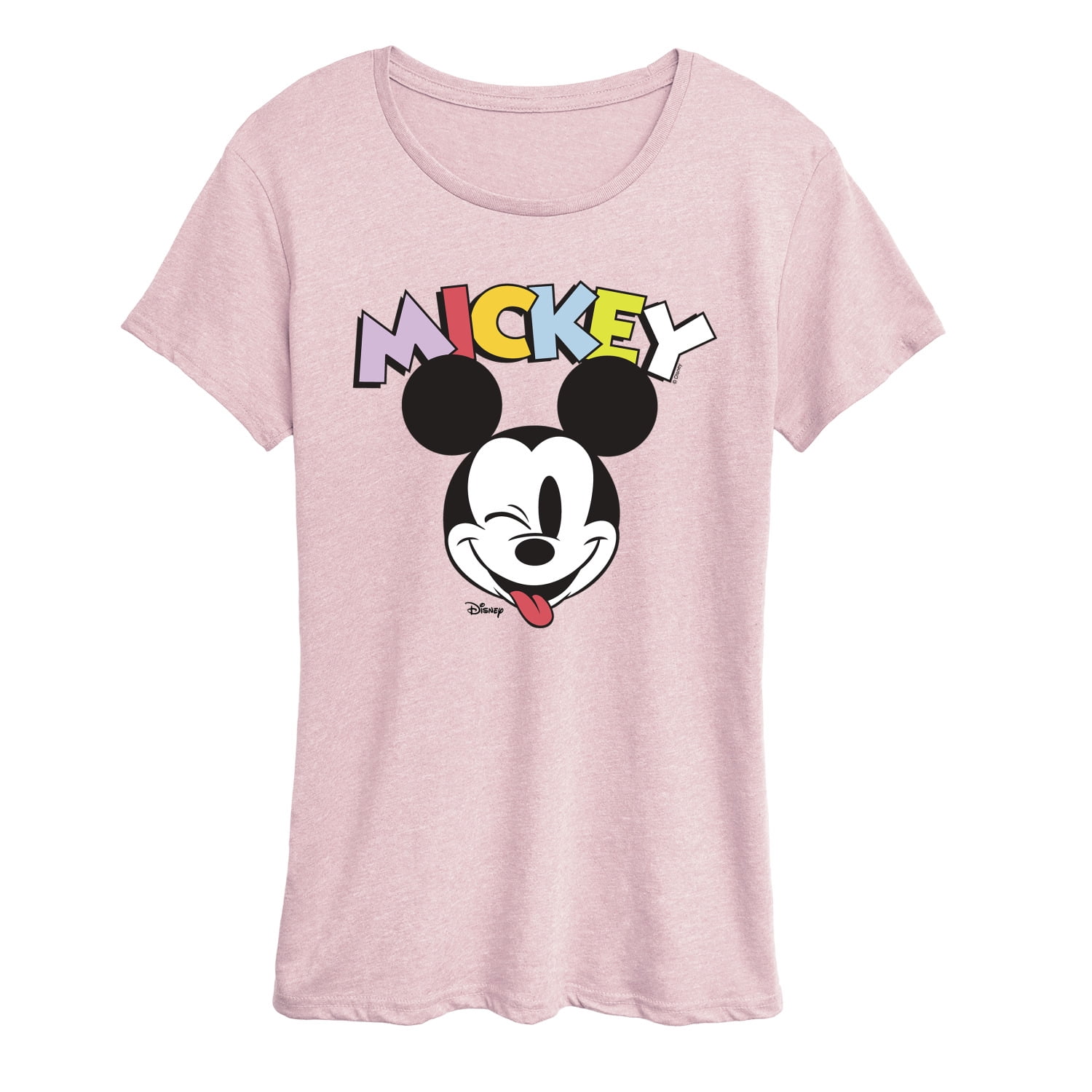 Disney - Mickey Wink - Women's Short Sleeve Graphic T-Shirt - Walmart.com