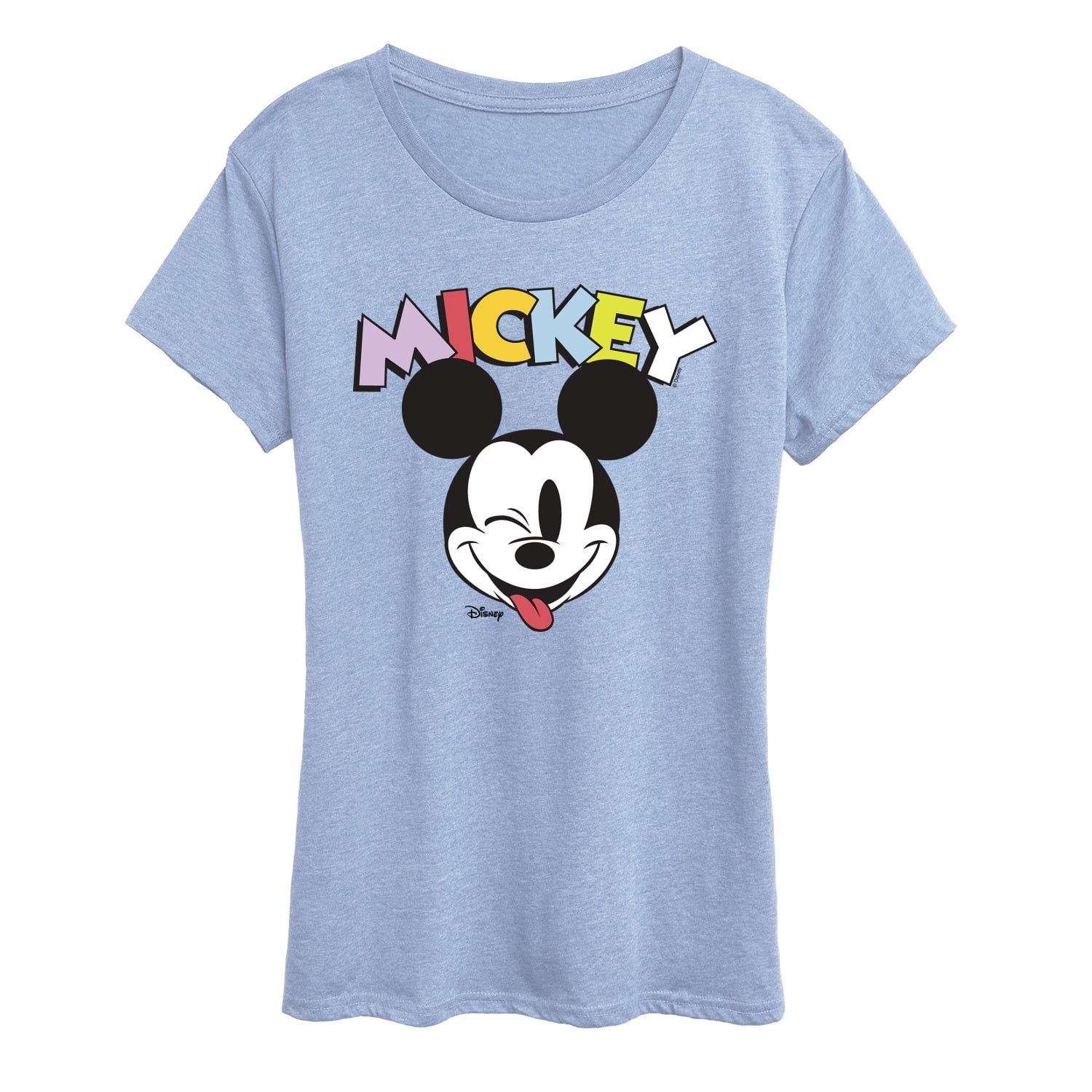 Disney - Mickey Wink - Women's Short Sleeve Graphic T-Shirt - Walmart.com