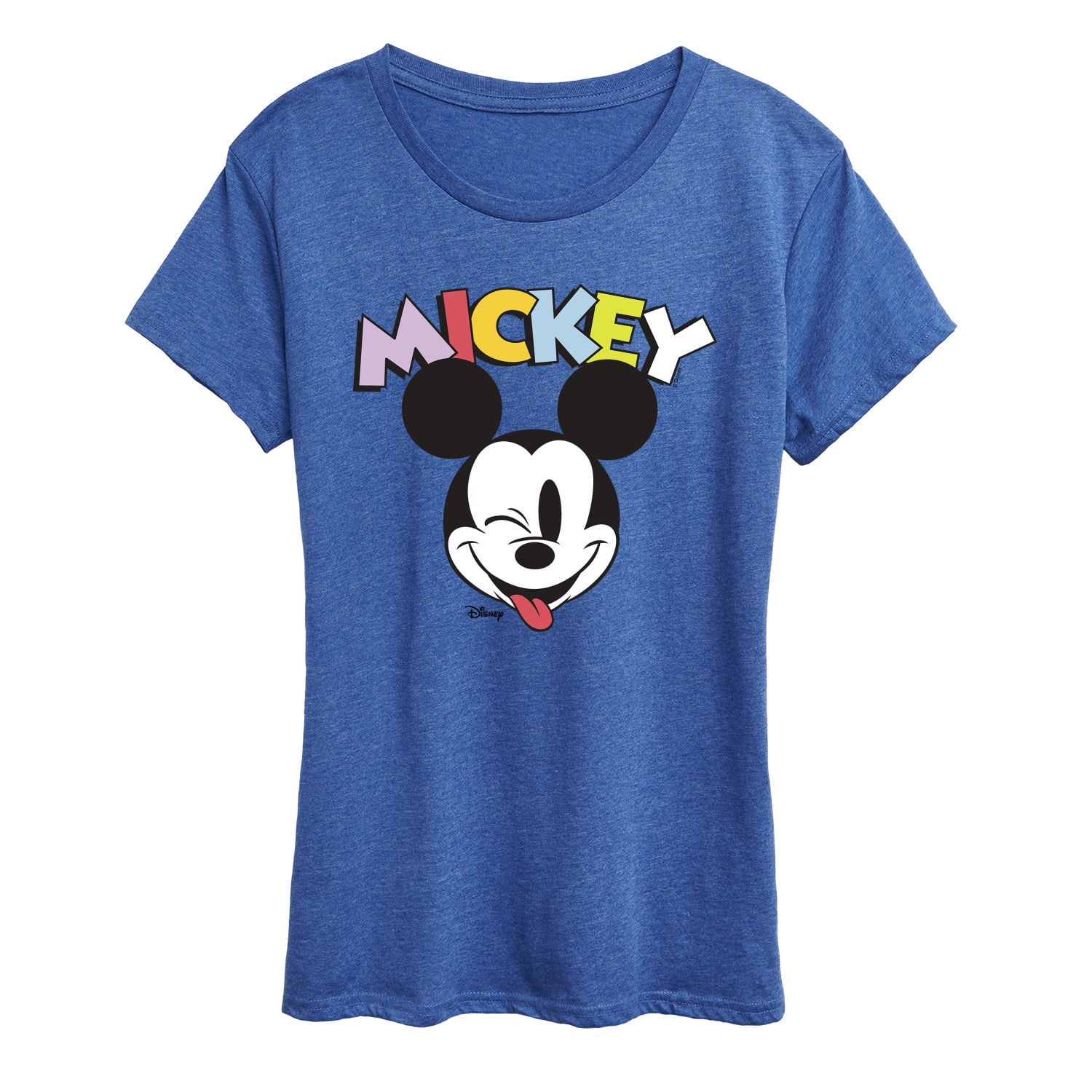 Disney - Mickey Wink - Women's Short Sleeve Graphic T-Shirt - Walmart.com