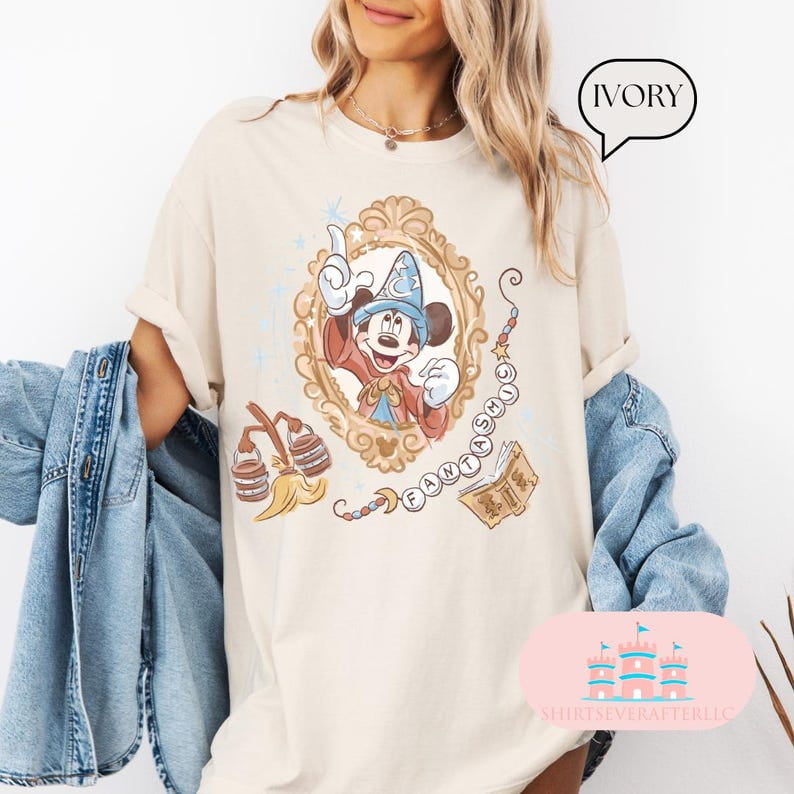 Disney Mickey Wizard Shirt, Wizard shirt, magical shirt, Vintage wizard ...