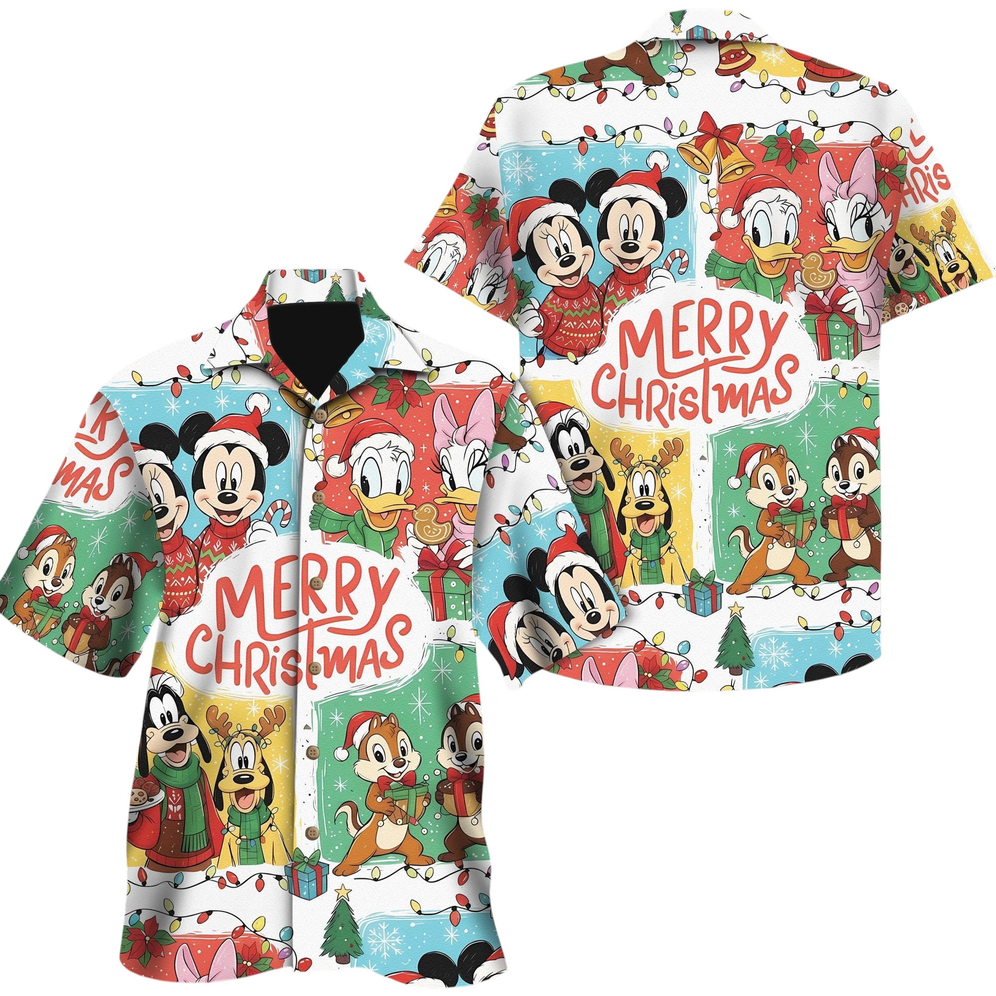 Disney Mickey and Friends Collection Merry Christmas Hawaiian Shirt ...