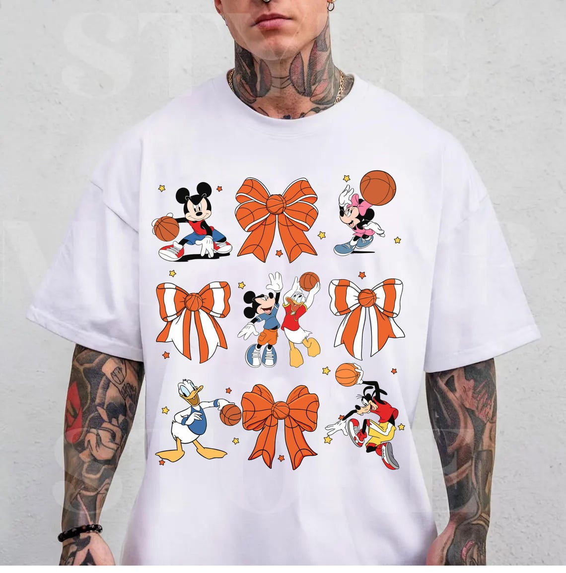 Disney Mickey and Friends Coquette Bows Basketball Shirt, Mickey and ...