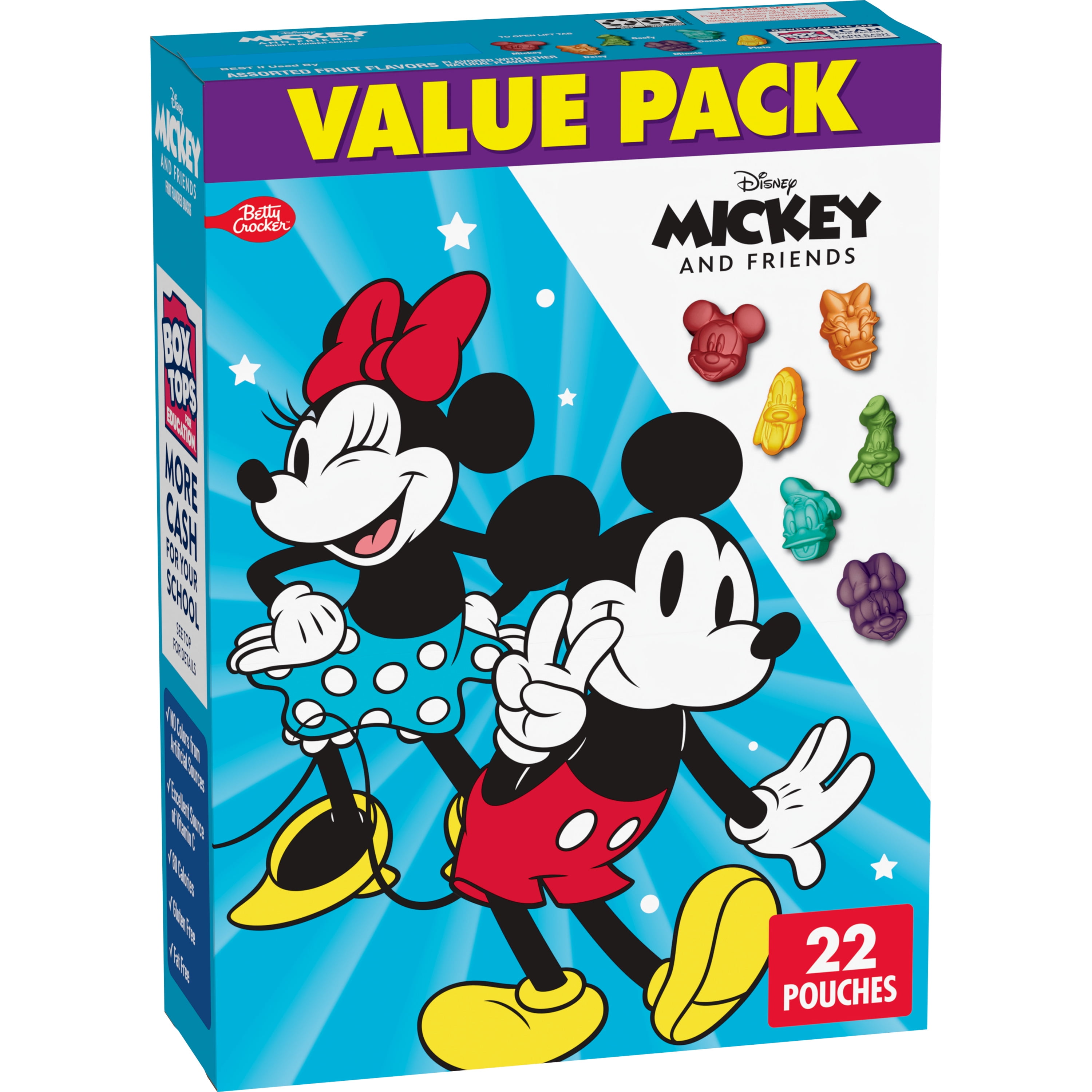 Disney's Mickey & Friends Themed Fruit Flavored Snacks, Kids Treat ...