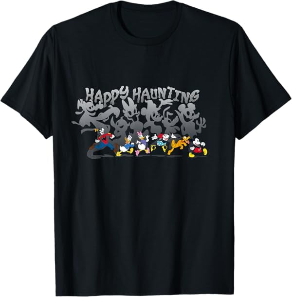 Disney Mickey and Friends Happy Haunting Halloween T-Shirt - Walmart.com