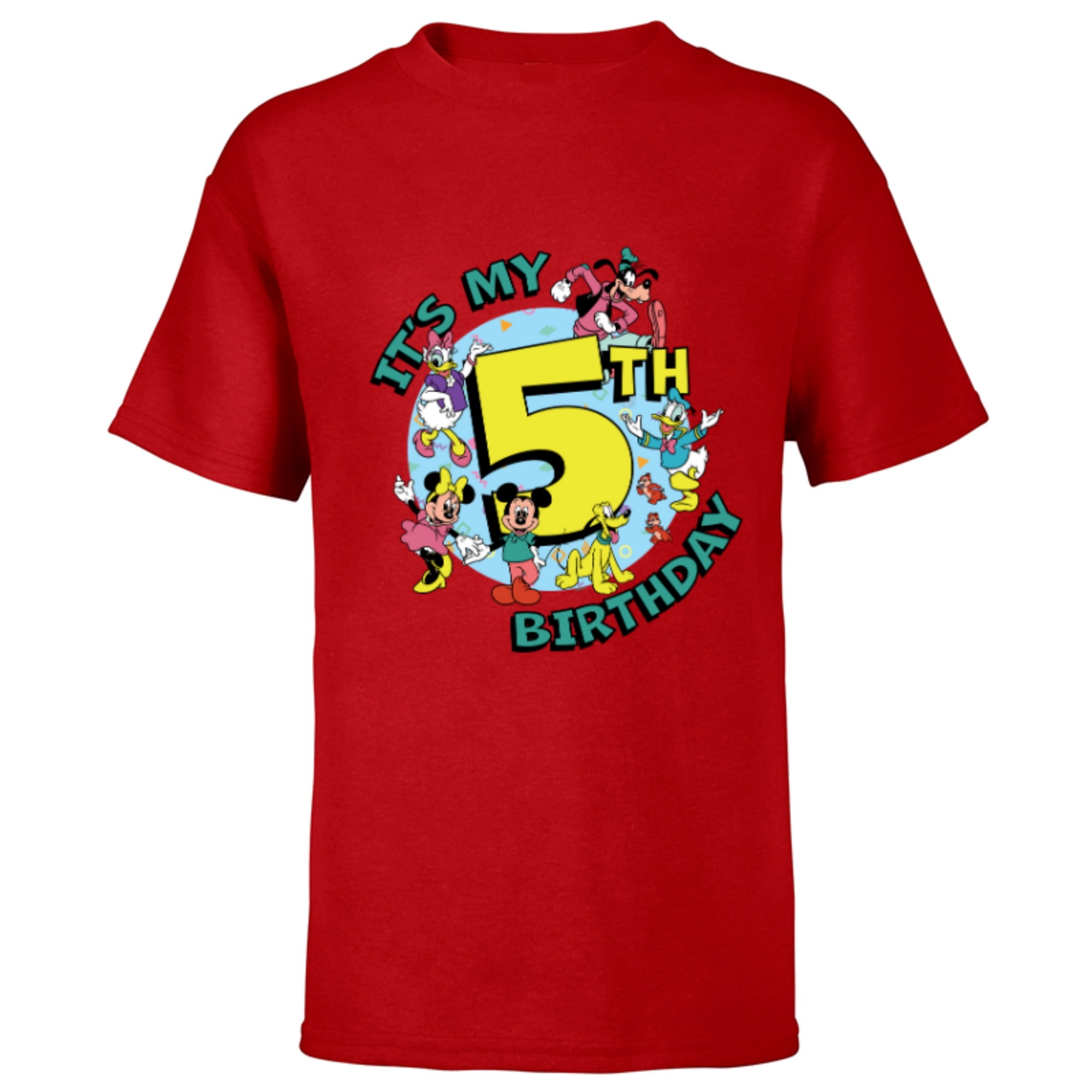 Disney Mickey and Friends It’s My Fifth 5th Birthday - Short Sleeve T ...