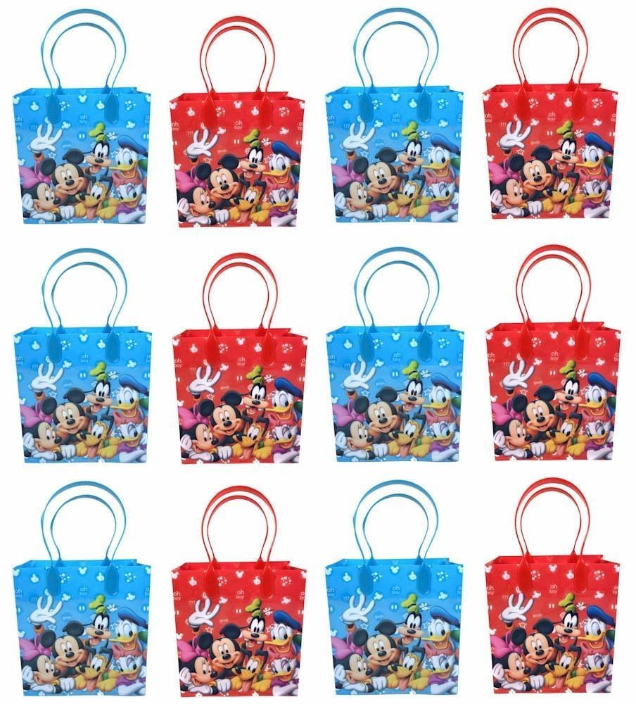 Disney, Mickey Mouse Party Favor Bags, 12pcs, 6.5" x 6.5" x 3 ...