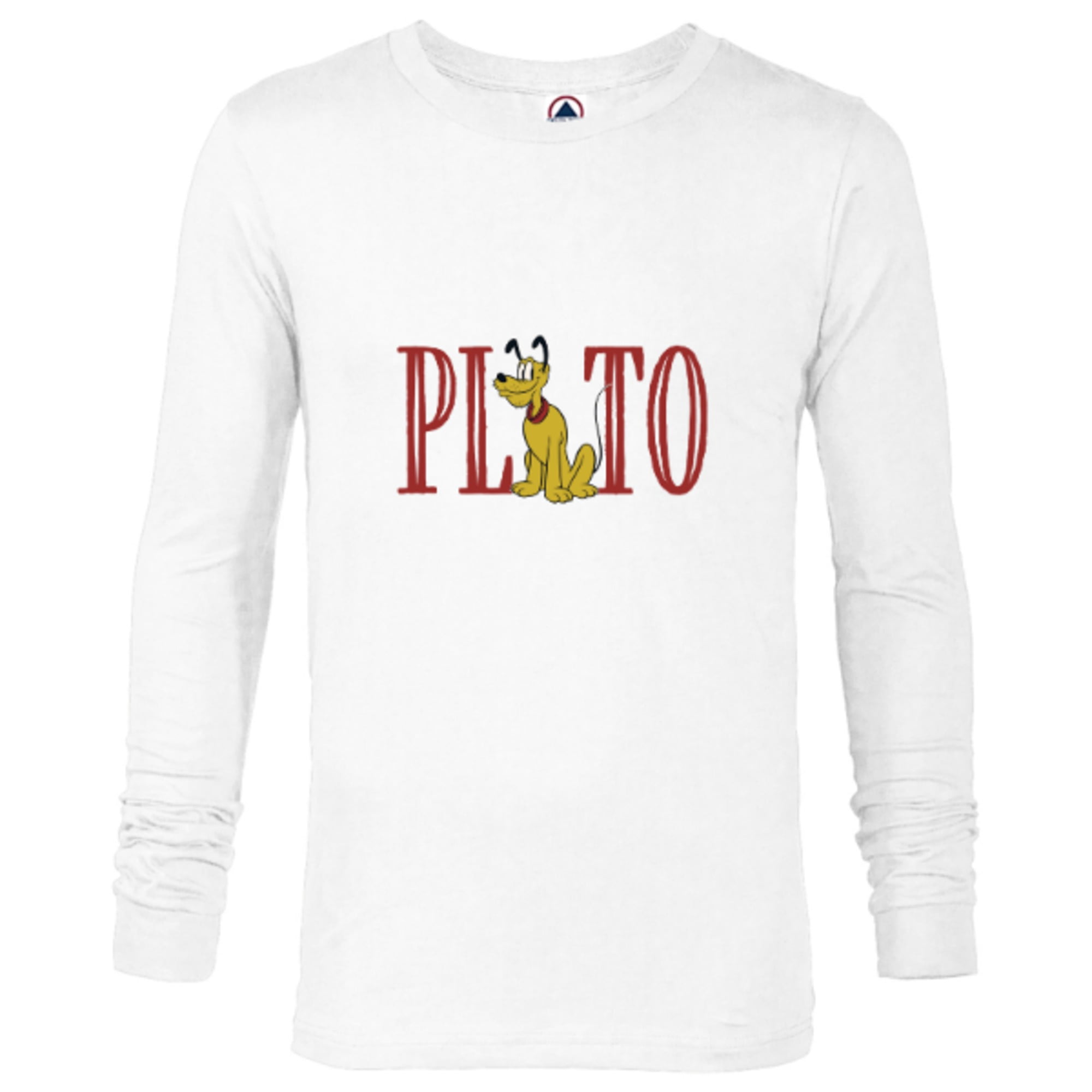 Disney Mickey and Friends Pluto Lettering Classic - Long Sleeve T-Shirt ...