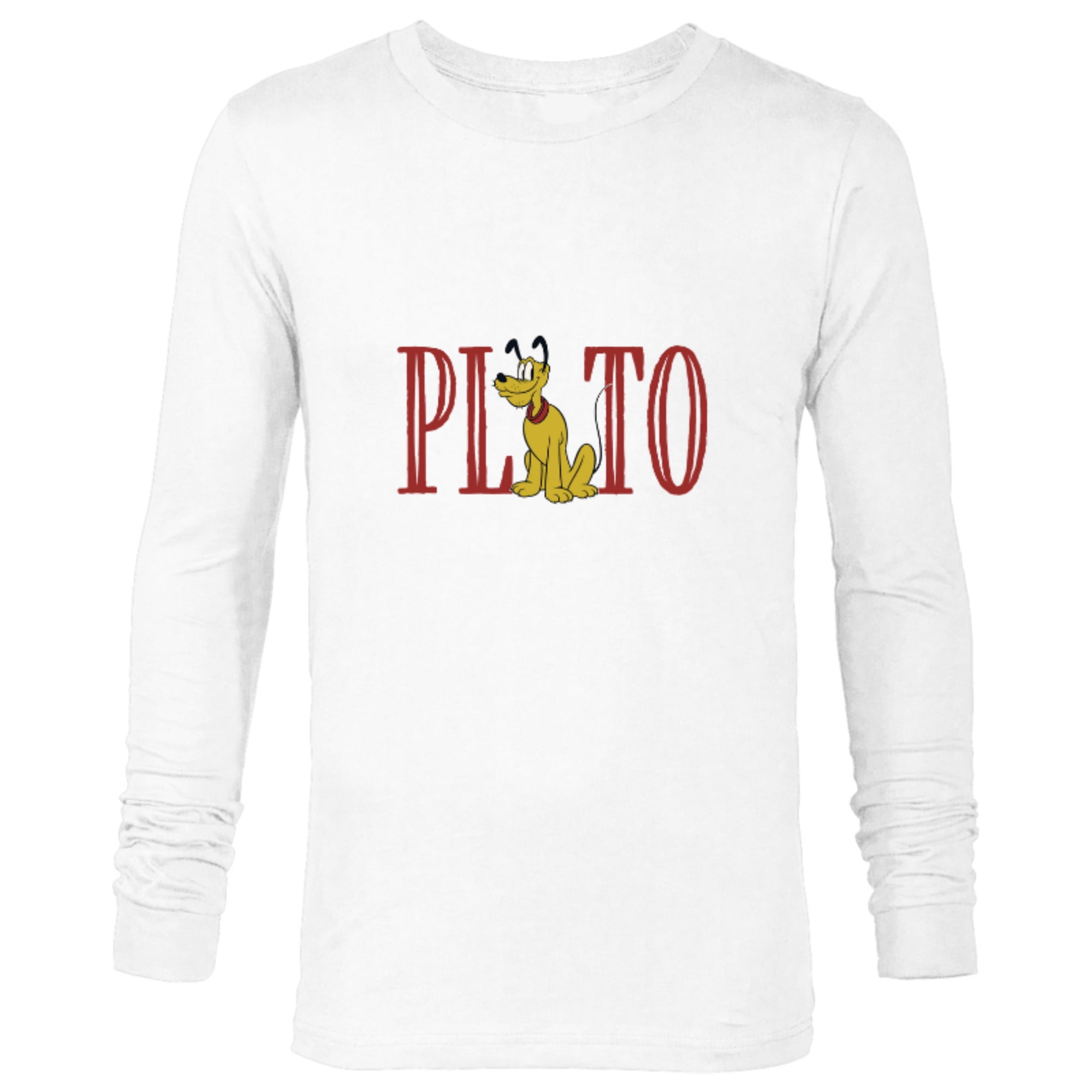 Disney Mickey and Friends Pluto Lettering Classic - Long Sleeve T-Shirt ...