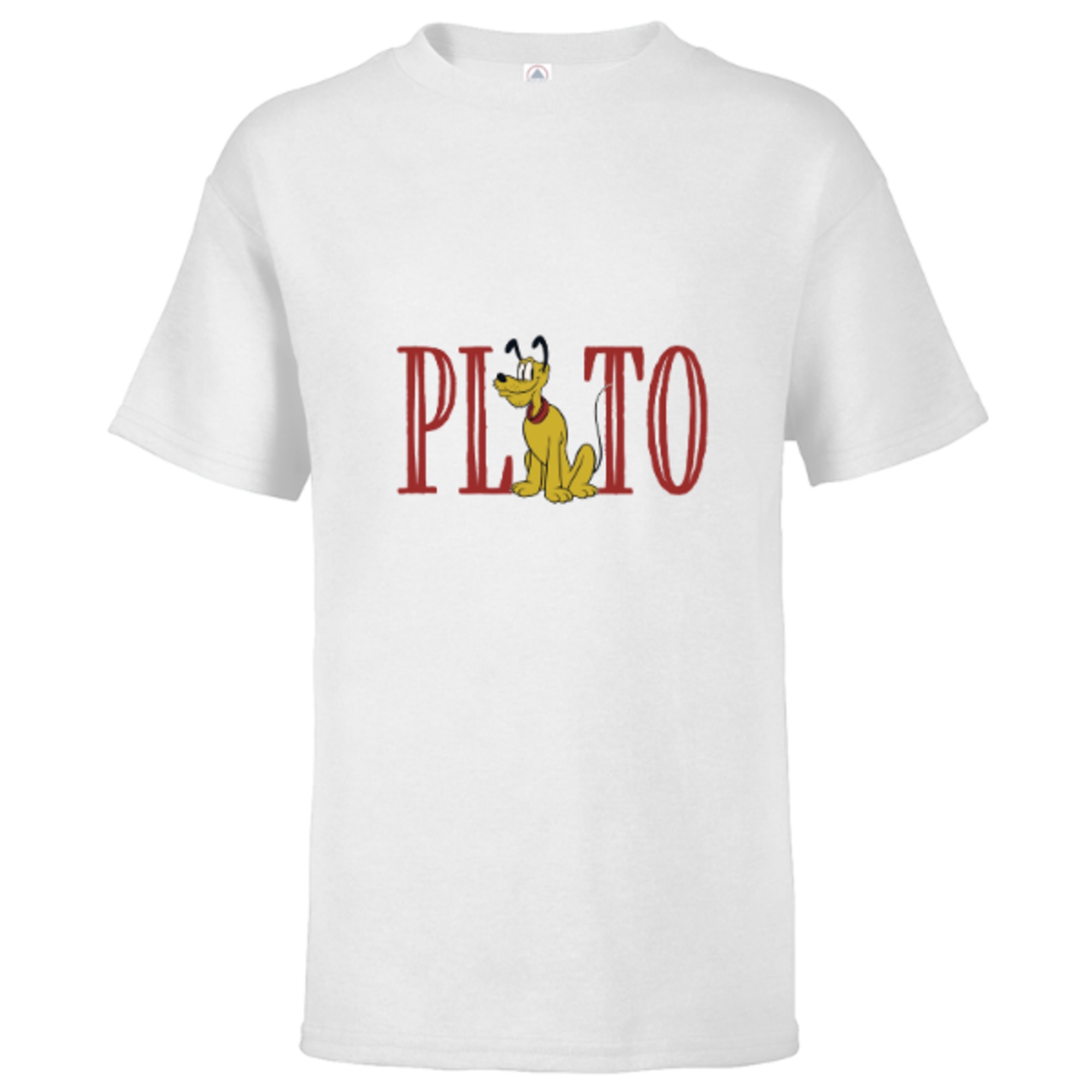 Disney Mickey and Friends Pluto Lettering Classic - Short Sleeve T ...