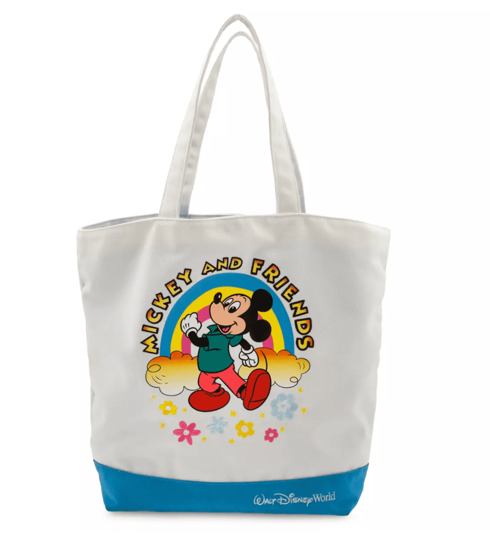 Disney Mickey and Friends Rainbow Canvas Tote Walt Disney World New ...
