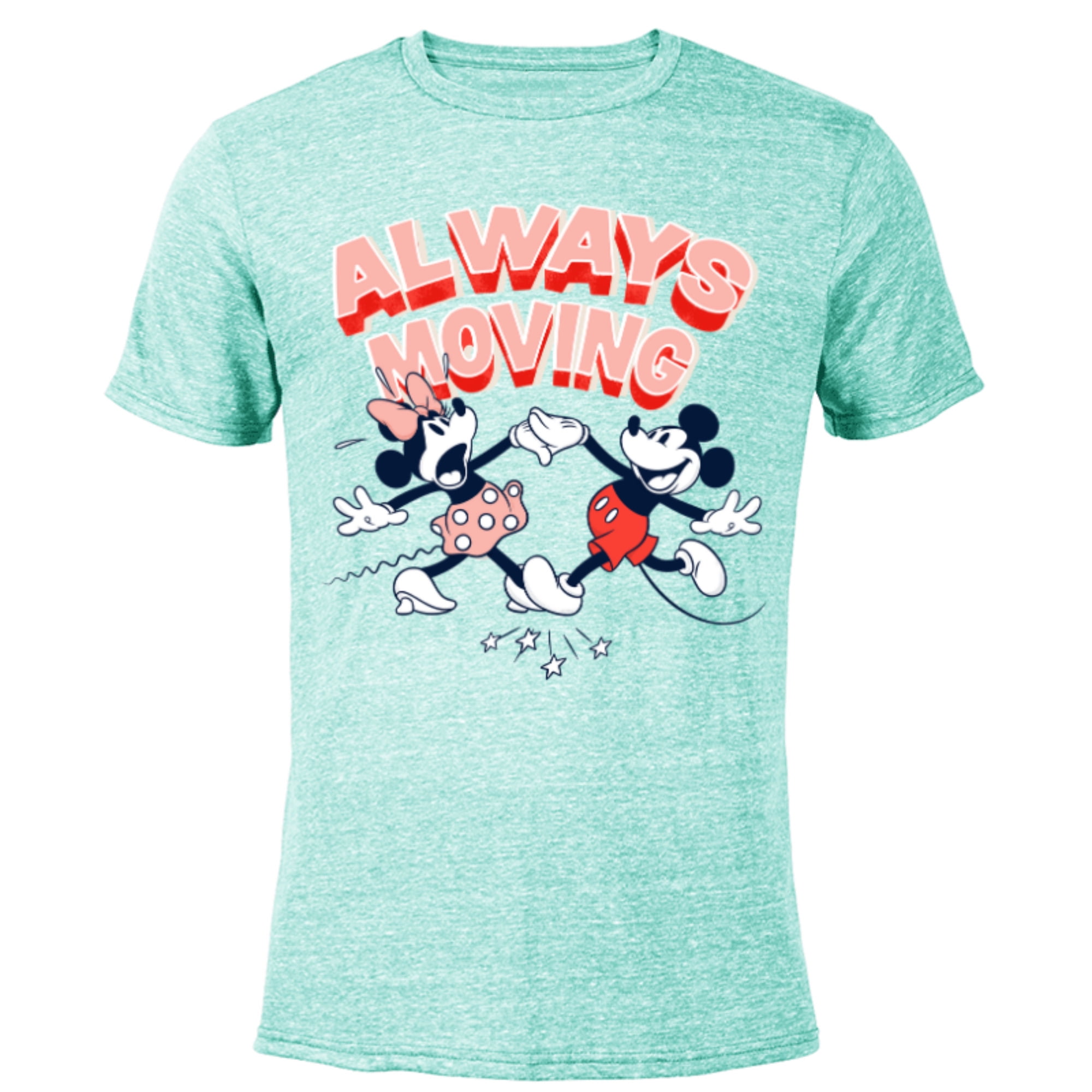 Disney Mickey and Minnie Always Moving Retro - Short Sleeve Blended T ...