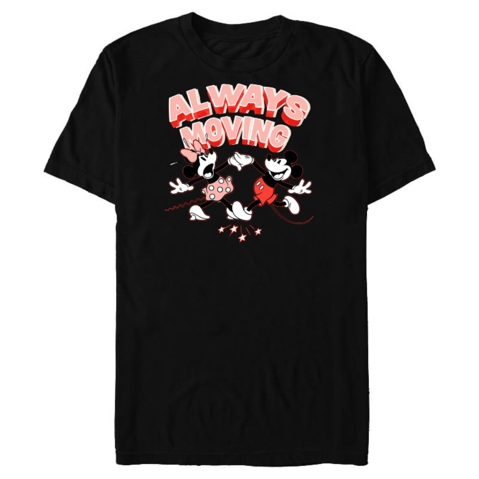 Disney Mickey and Minnie Always Moving - Short Sleeve Blended T-Shirt ...