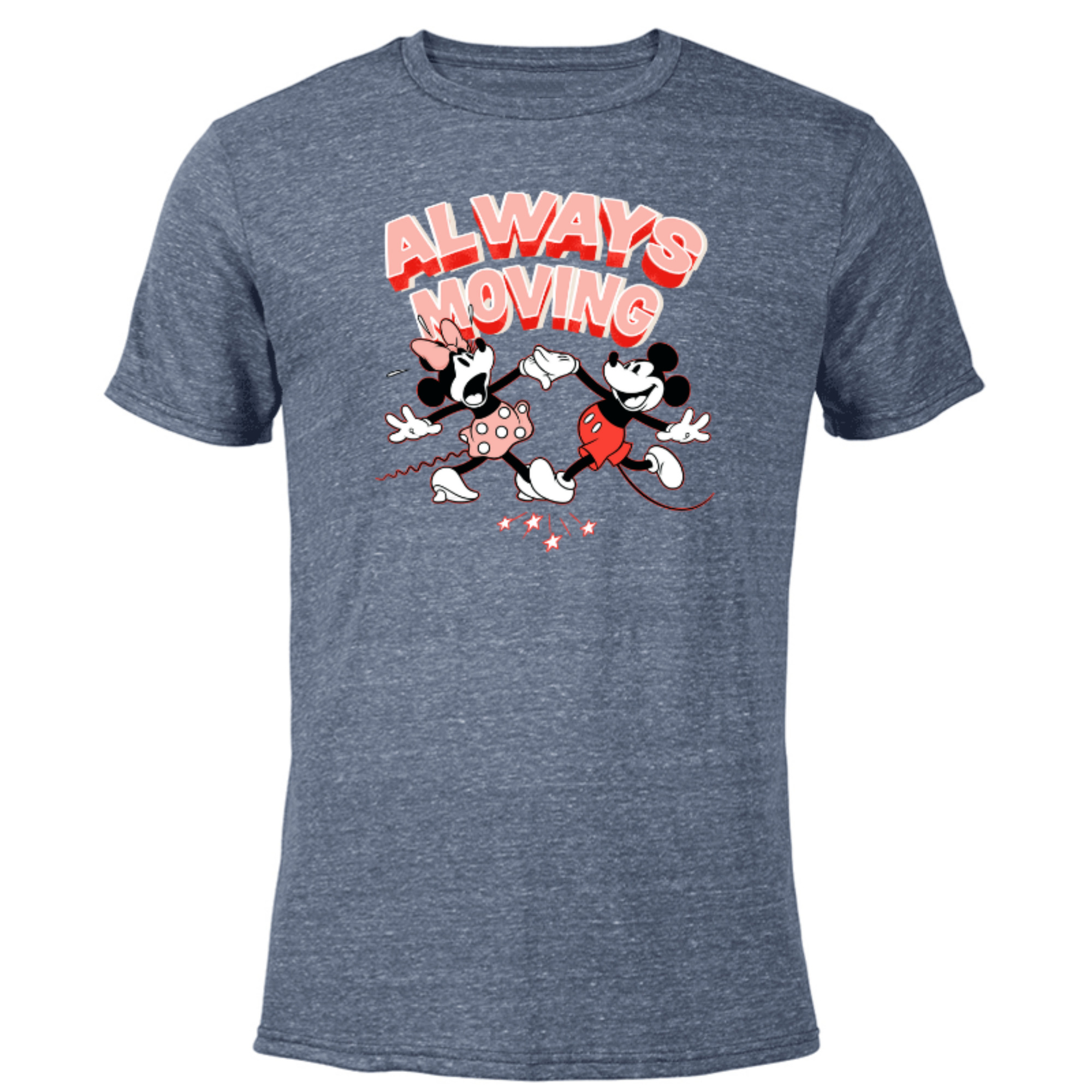 Disney Mickey and Minnie Always Moving - Short Sleeve Blended T-Shirt ...