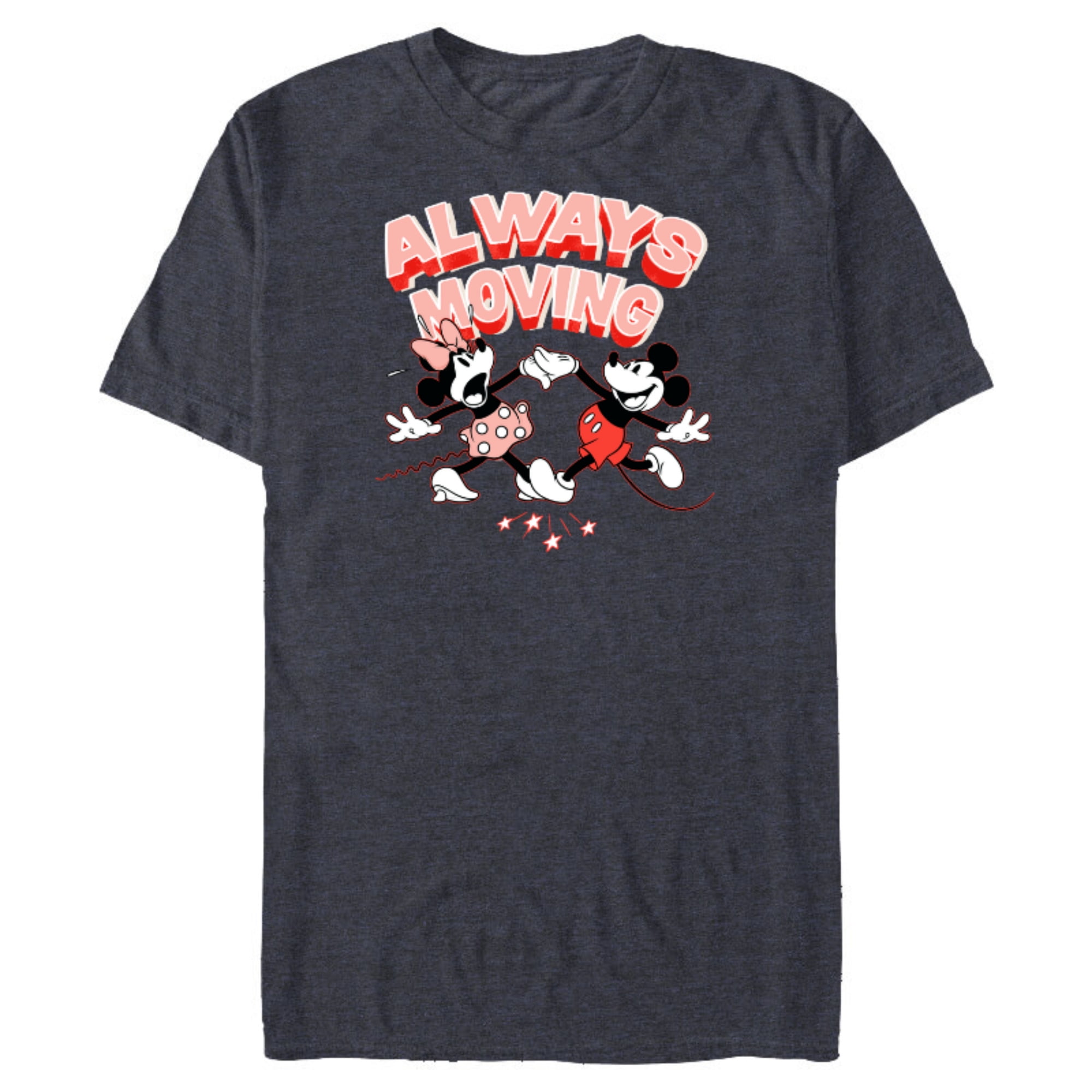 Disney Mickey and Minnie Always Moving - Short Sleeve Blended T-Shirt ...