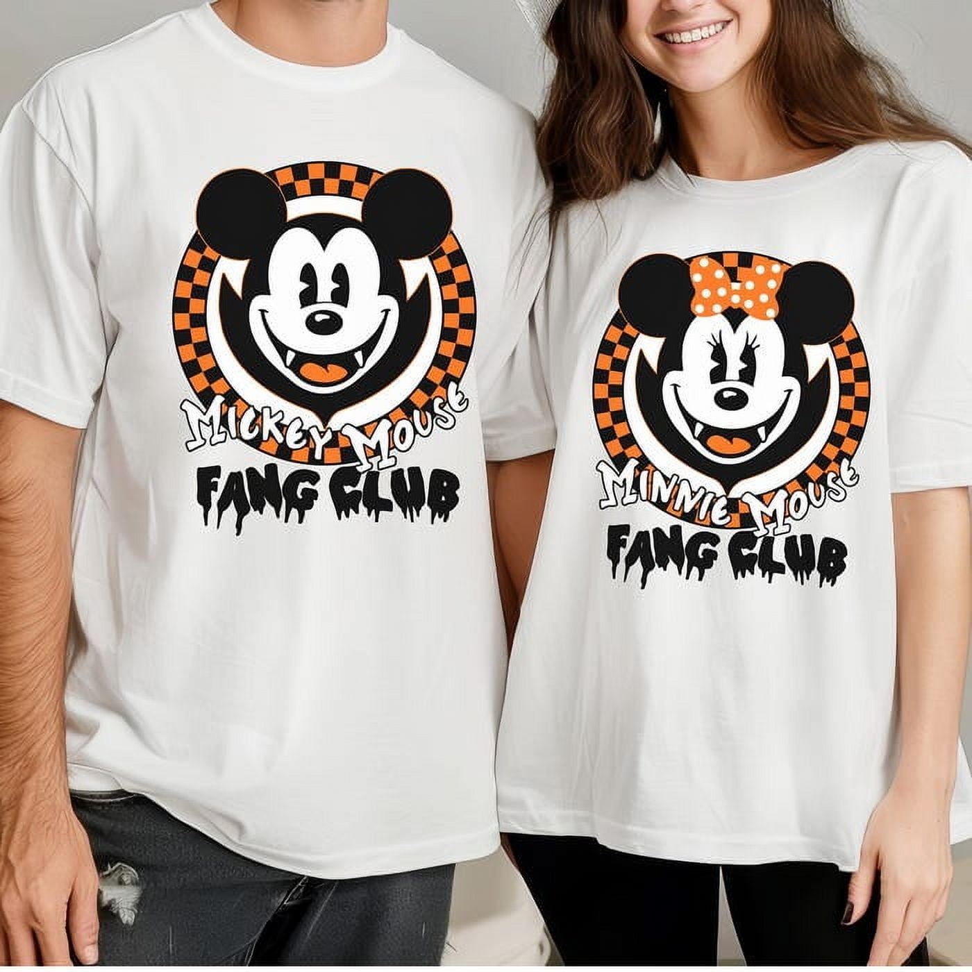 Disney Mickey and Minnie Mouse Fang Club Halloween Shirt, Mickey Minnie ...