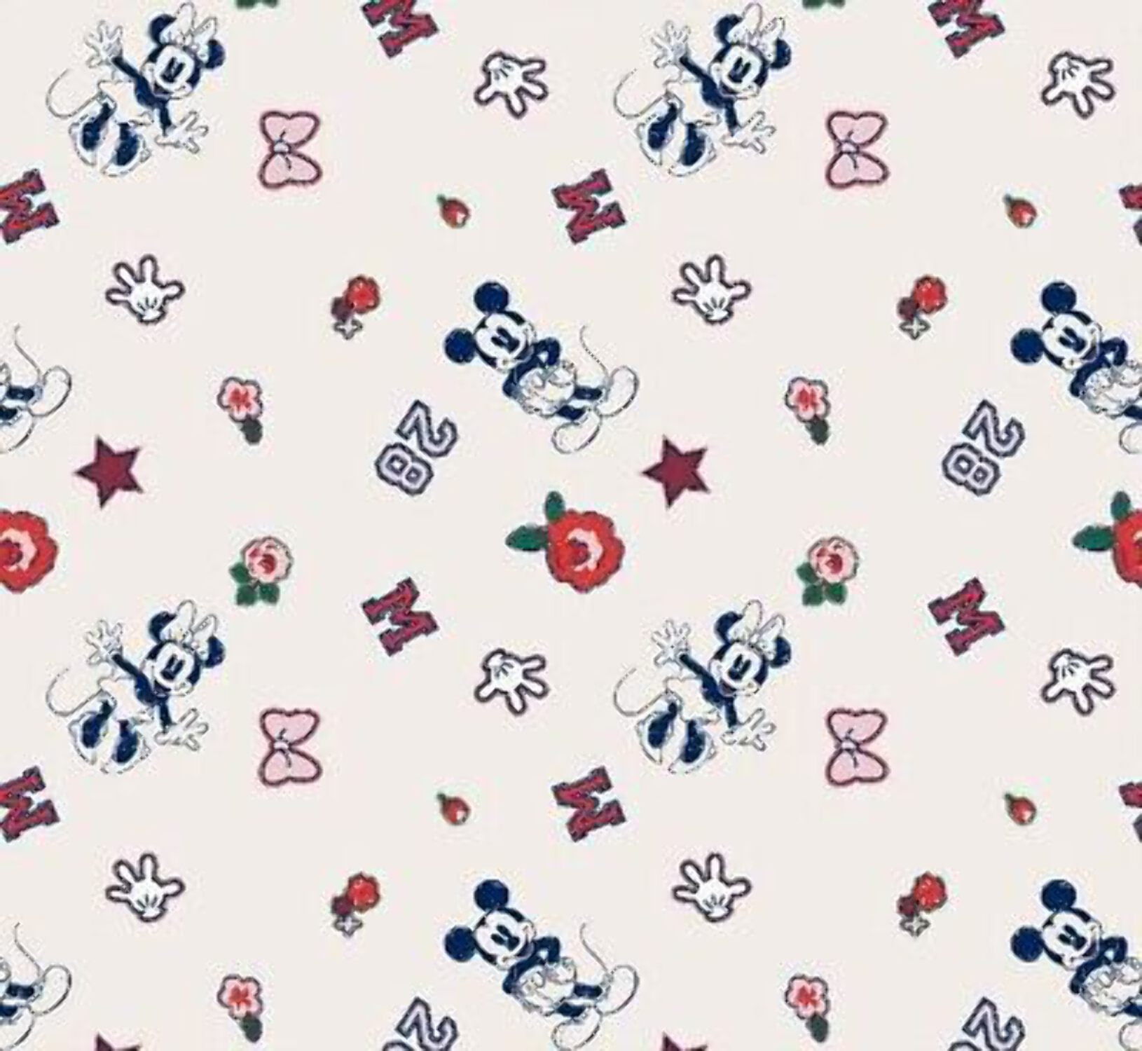 Disney Mickey and Minnie Mouse Icons Cotton Fabric - Walmart.com