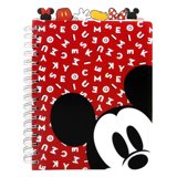 Disney Mickey and Minnie Mouse Journal Spiral Notebook with Tabs for ...