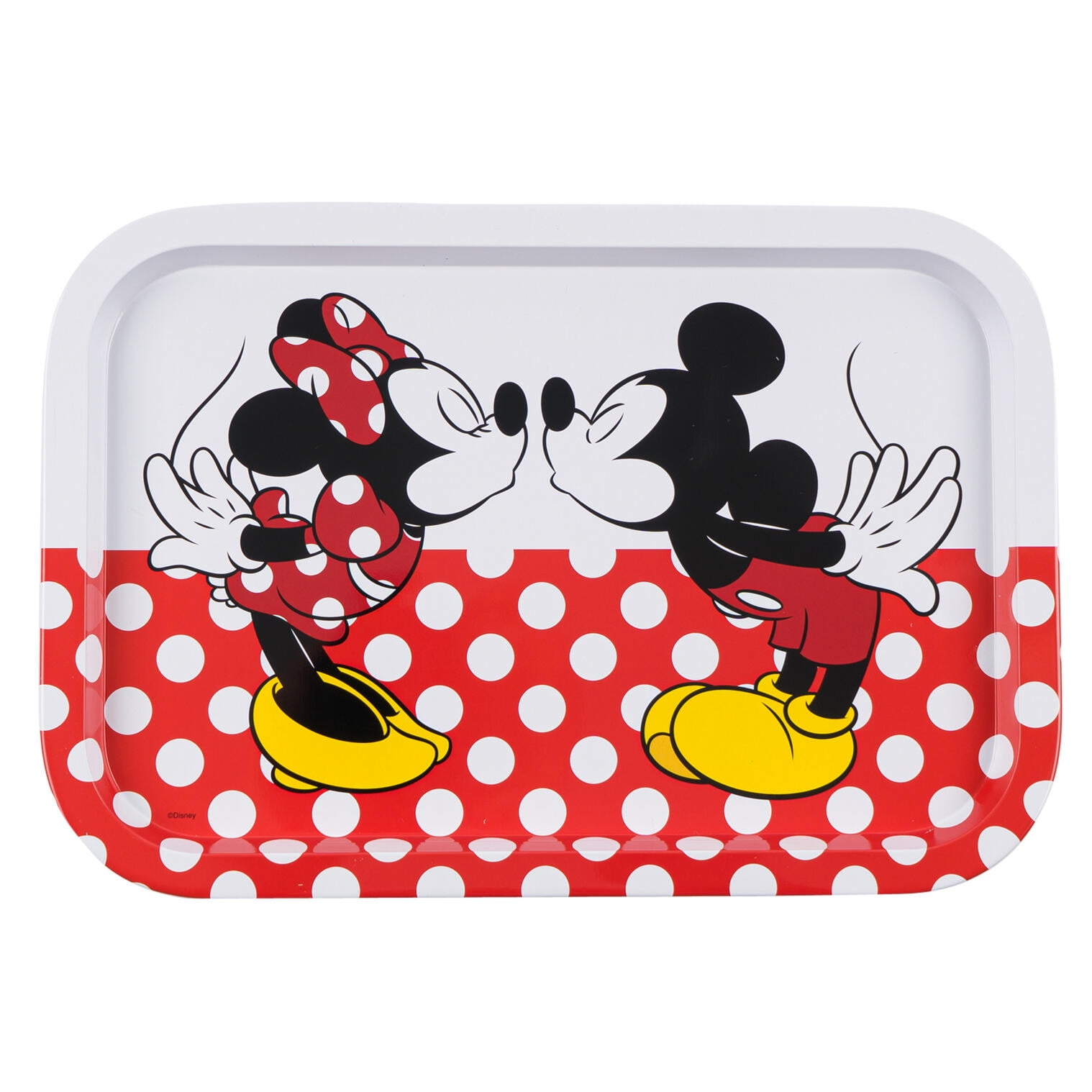 Disney Mickey and Minnie Mouse Polka Dot Serving Food Tray - Walmart.com