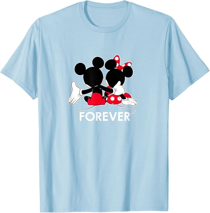 Disney Mickey and Minnie Mouse Silhouettes Forever T-Shirt ,Military ...