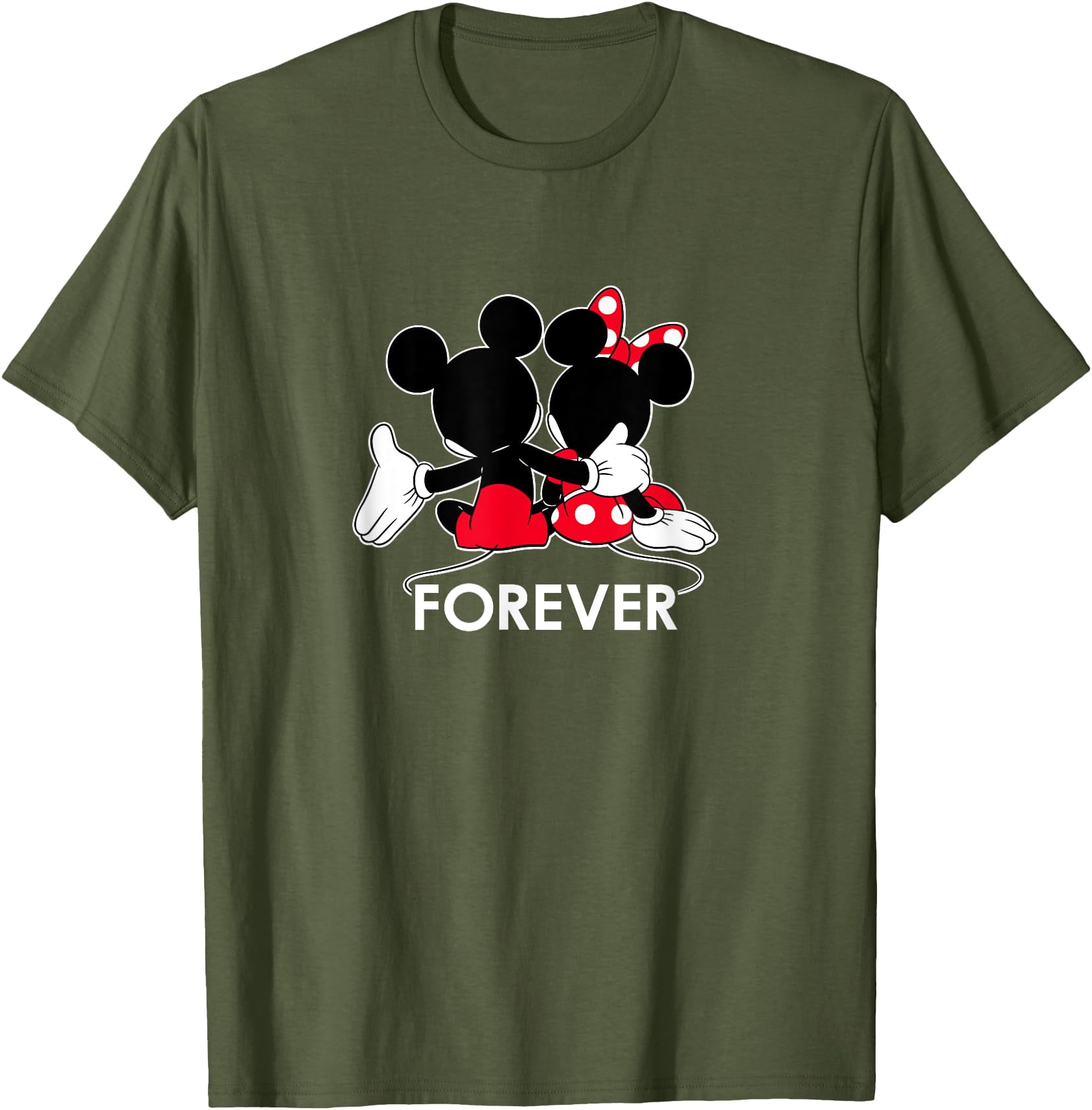 Disney Mickey and Minnie Mouse Silhouettes Forever T-Shirt - Walmart.com