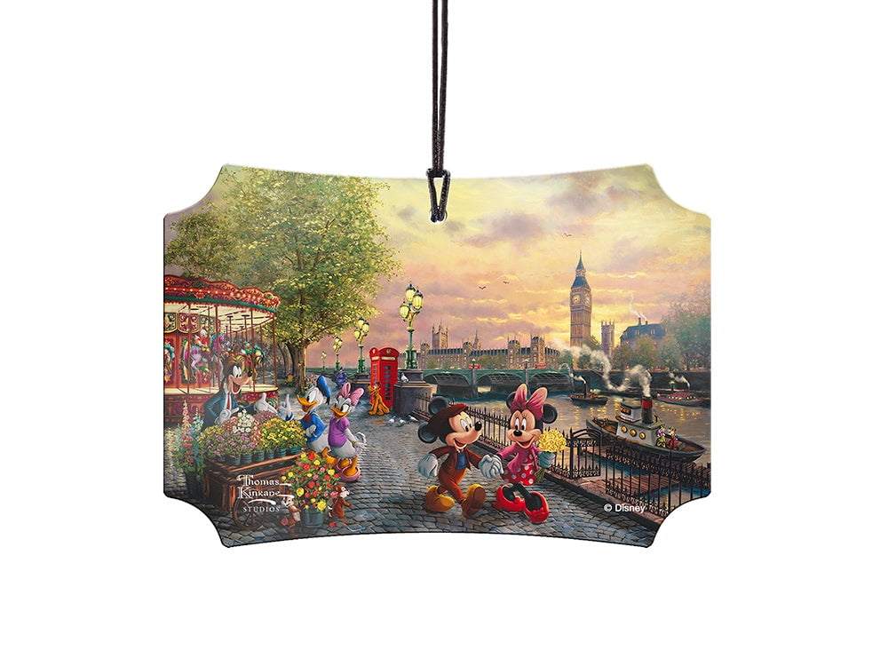 Disney (Mickey and Minnie Mouse in London) Hanging Metal Print ...