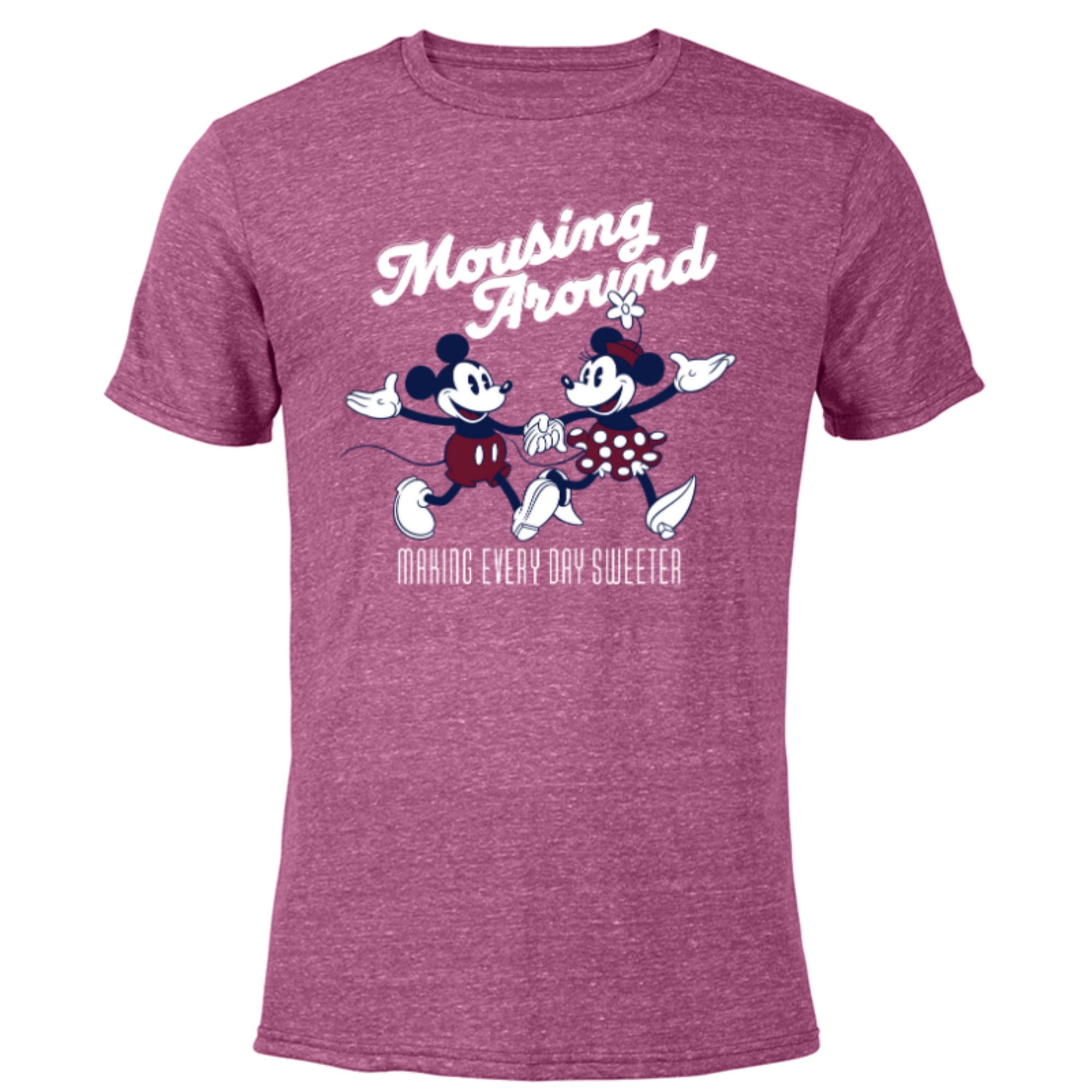 Disney Mickey and Minnie Mousing Around Retro Vintage - Short Sleeve Blended T-Shirt for Adults ...