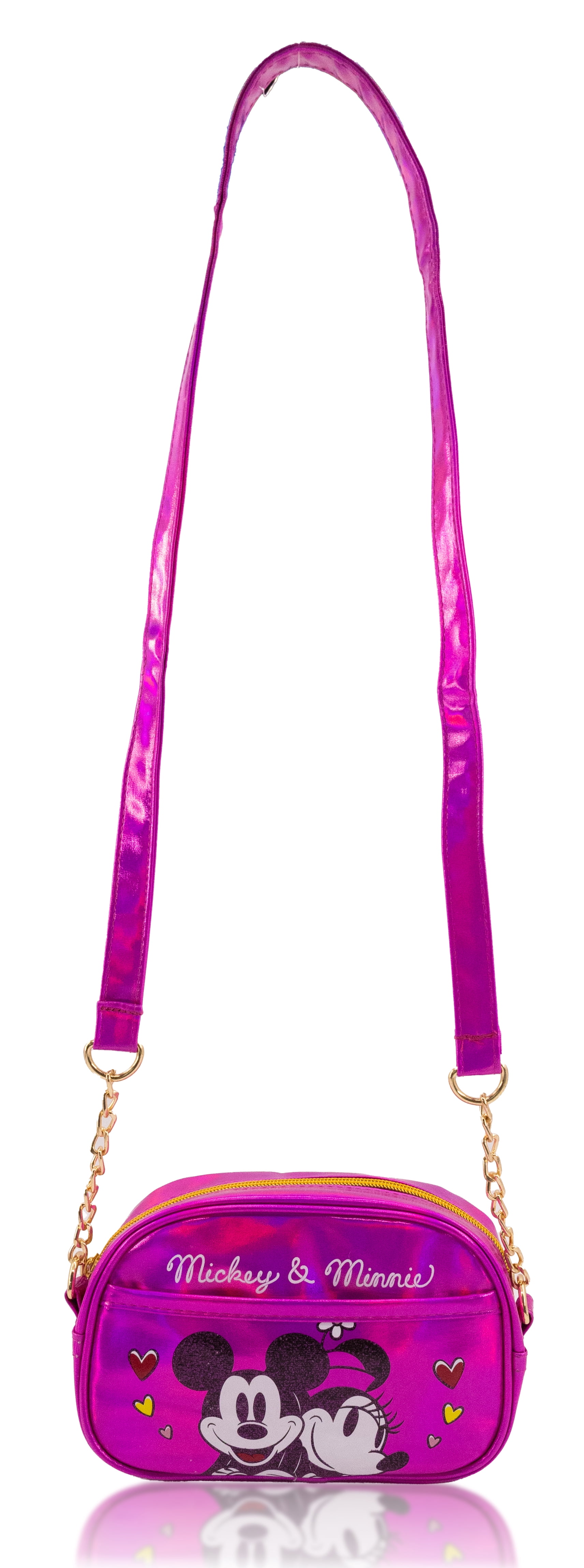 Disney Mickey and Minnie Purse Crossbody Handbag for Women | Metallic ...