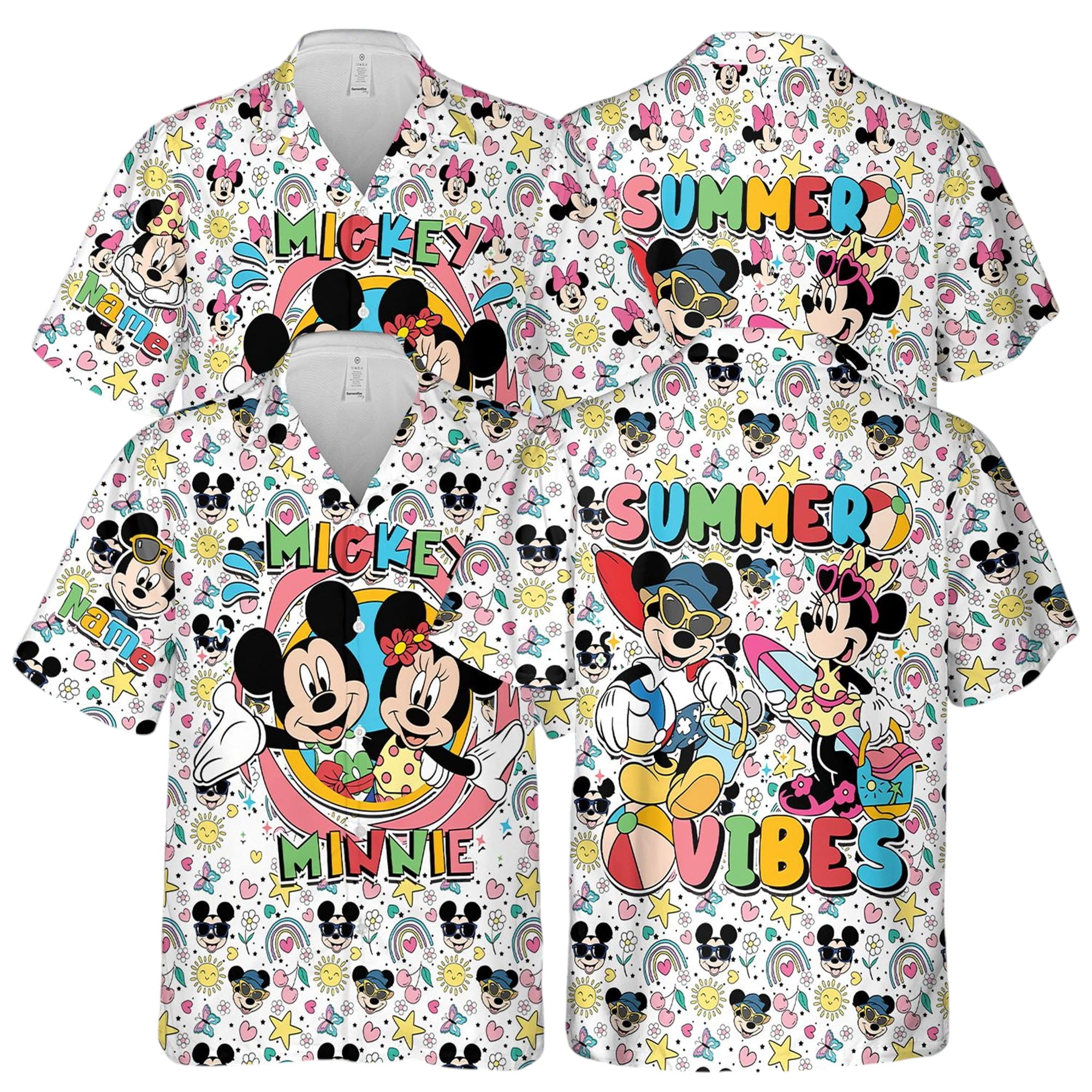 Disney Mickey and Minnie Summer Hawaiian Shirt, Custom Vacation Shirt ...