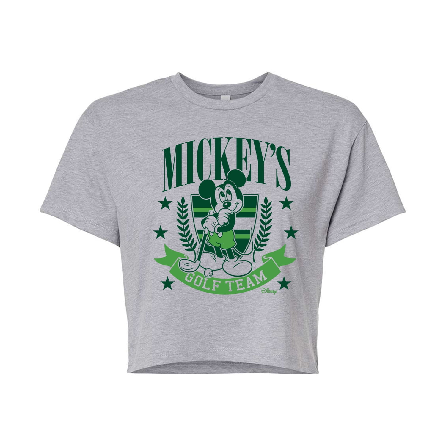 Disney - Mickeys Golf Team - Juniors Cropped Cotton Blend T-Shirt ...