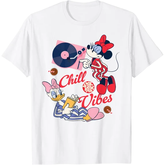 Disney Minnie And Daisy And Popcorn Chill Vibes T-Shirt - Walmart.com