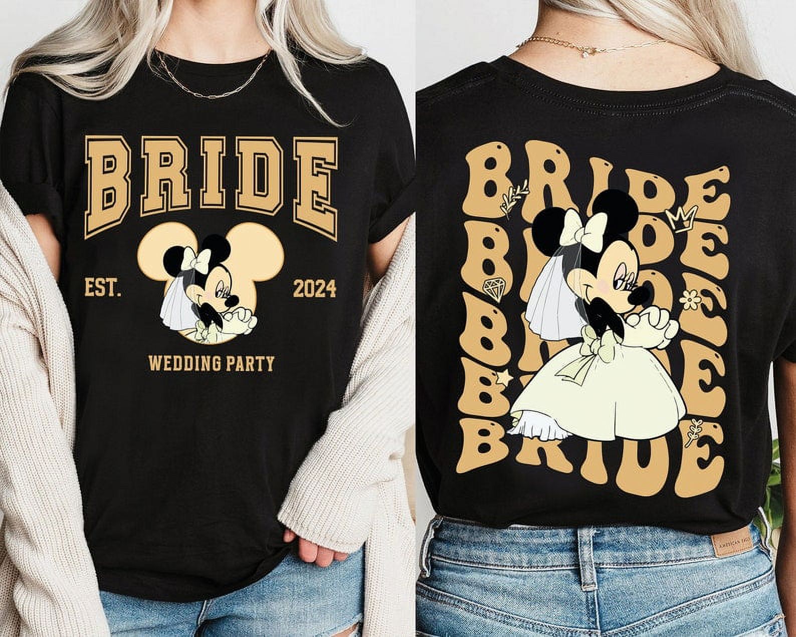 Disney Minnie Bride Shirt, Bachelorette Party Tee, Mini Mouse Bride ...