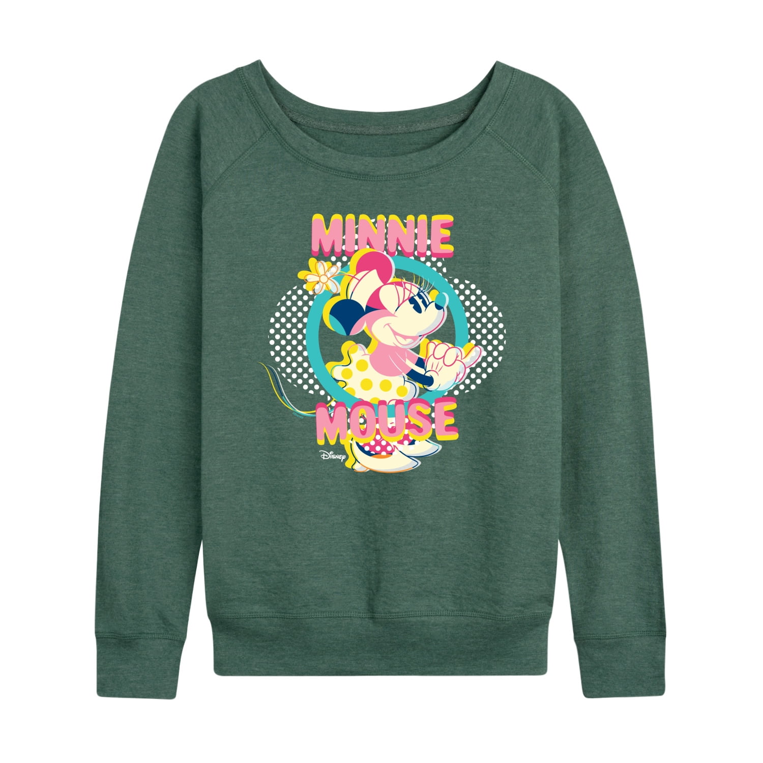 Disney - Minnie Circle Frame - Women's Lightweight French Terry Long ...