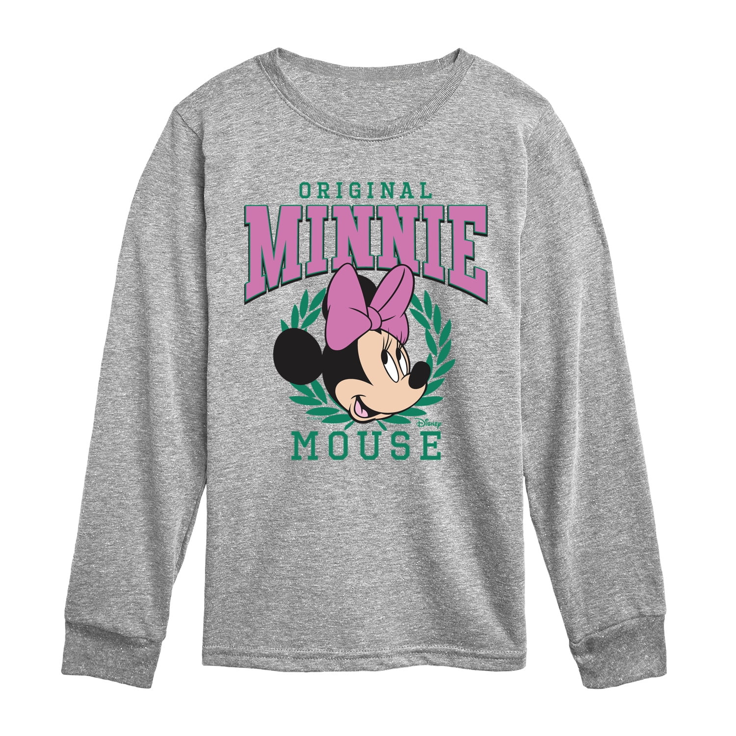 Disney - Minnie Crest - Youth Boys Long Sleeve Graphic T-Shirt ...
