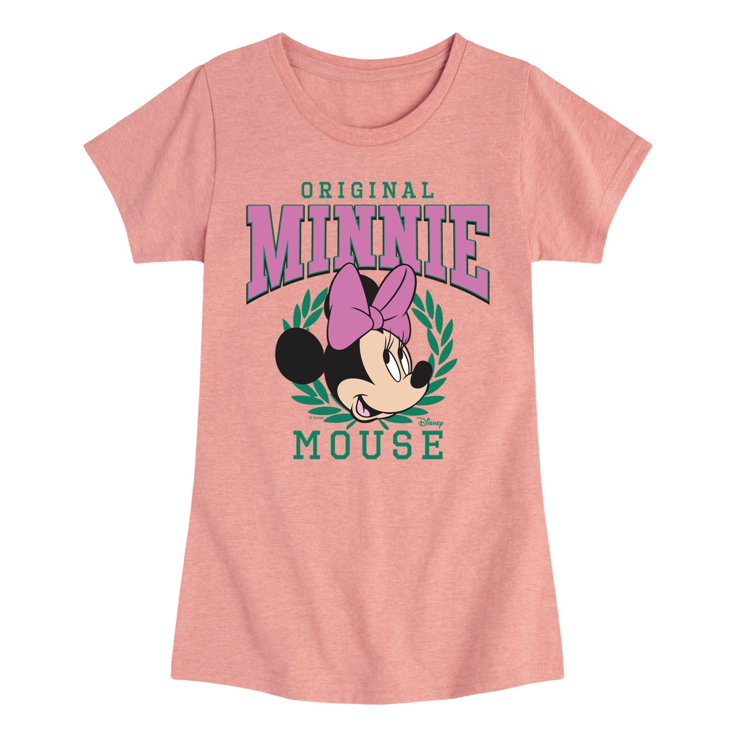 Disney - Minnie Crest - Youth Girls Fitted Short Sleeve T-Shirt ...