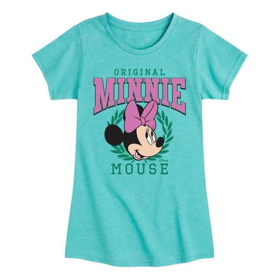 Disney - Minnie Crest - Youth Girls Fitted Short Sleeve T-Shirt ...