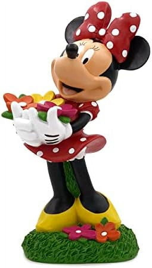 Disney Minnie Holding Flowers Everyday Outdoor Garden Statue, 14 inches ...