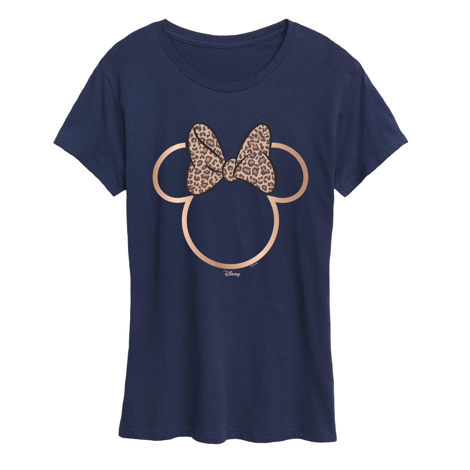 Disney - Minnie Leopard Print - Women's Short Sleeve Graphic T-Shirt ...