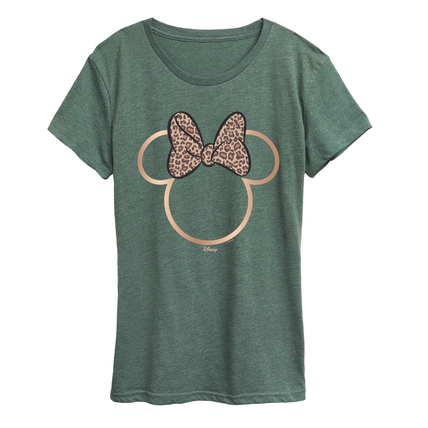 Disney - Minnie Leopard Print - Women's Short Sleeve Graphic T-Shirt ...