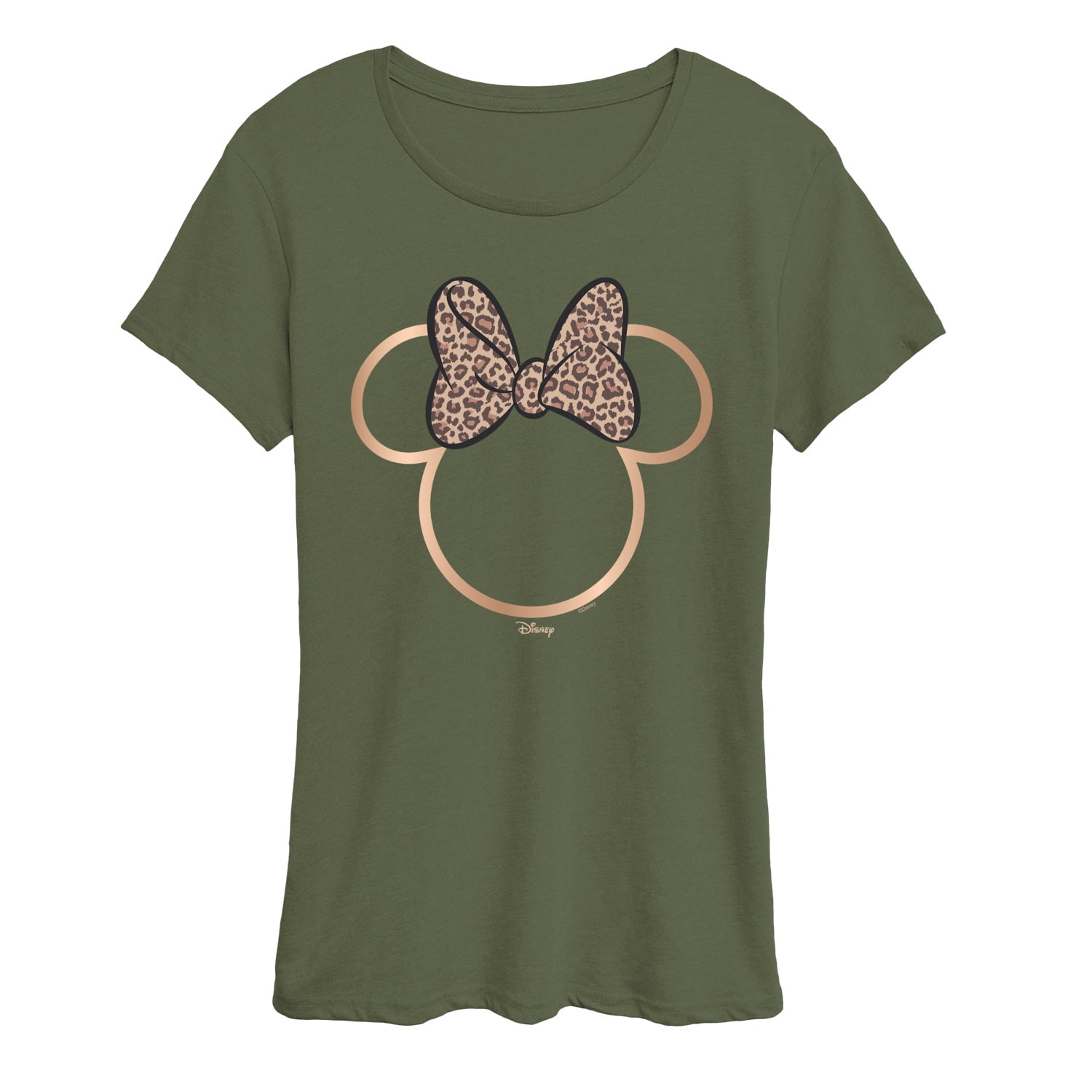 Disney - Minnie Leopard Print - Women's Short Sleeve Graphic T-Shirt ...