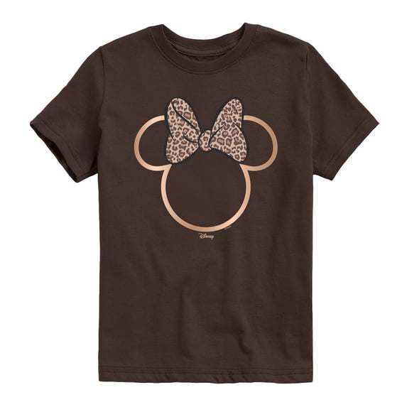 Disney - Minnie Leopard Print - Youth Boys Short Sleeve Graphic T-Shirt ...