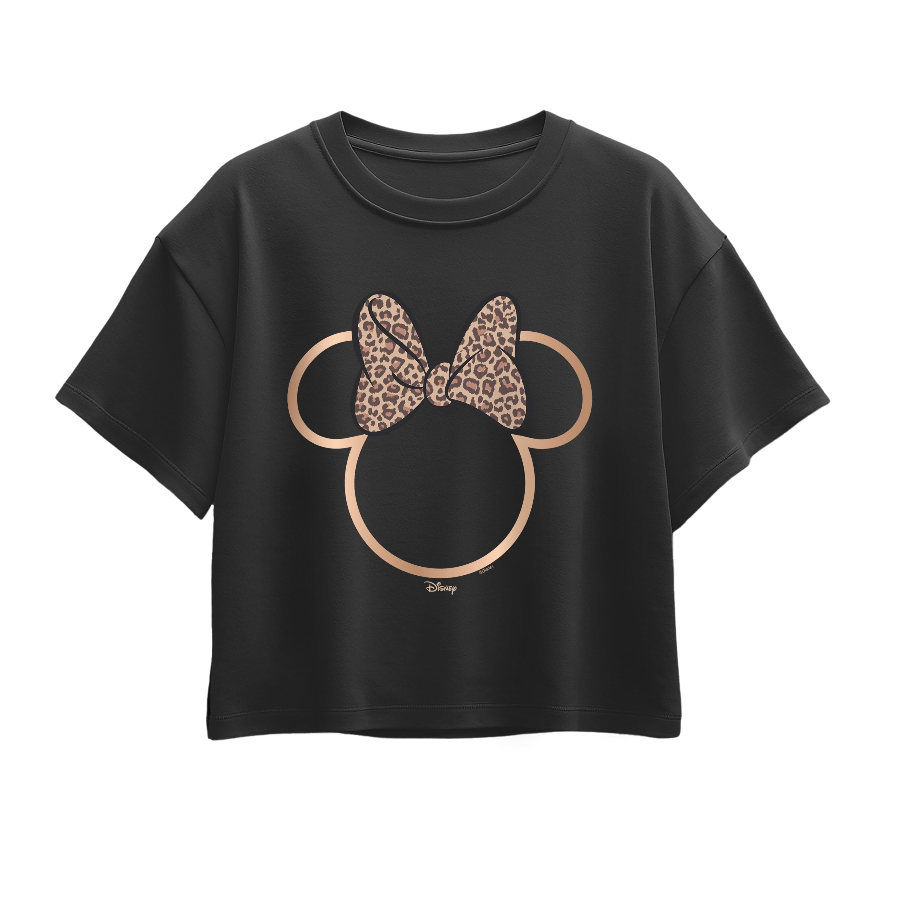 Disney - Minnie Leopard Print - Youth Girls Boxy T-Shirt - Walmart.com