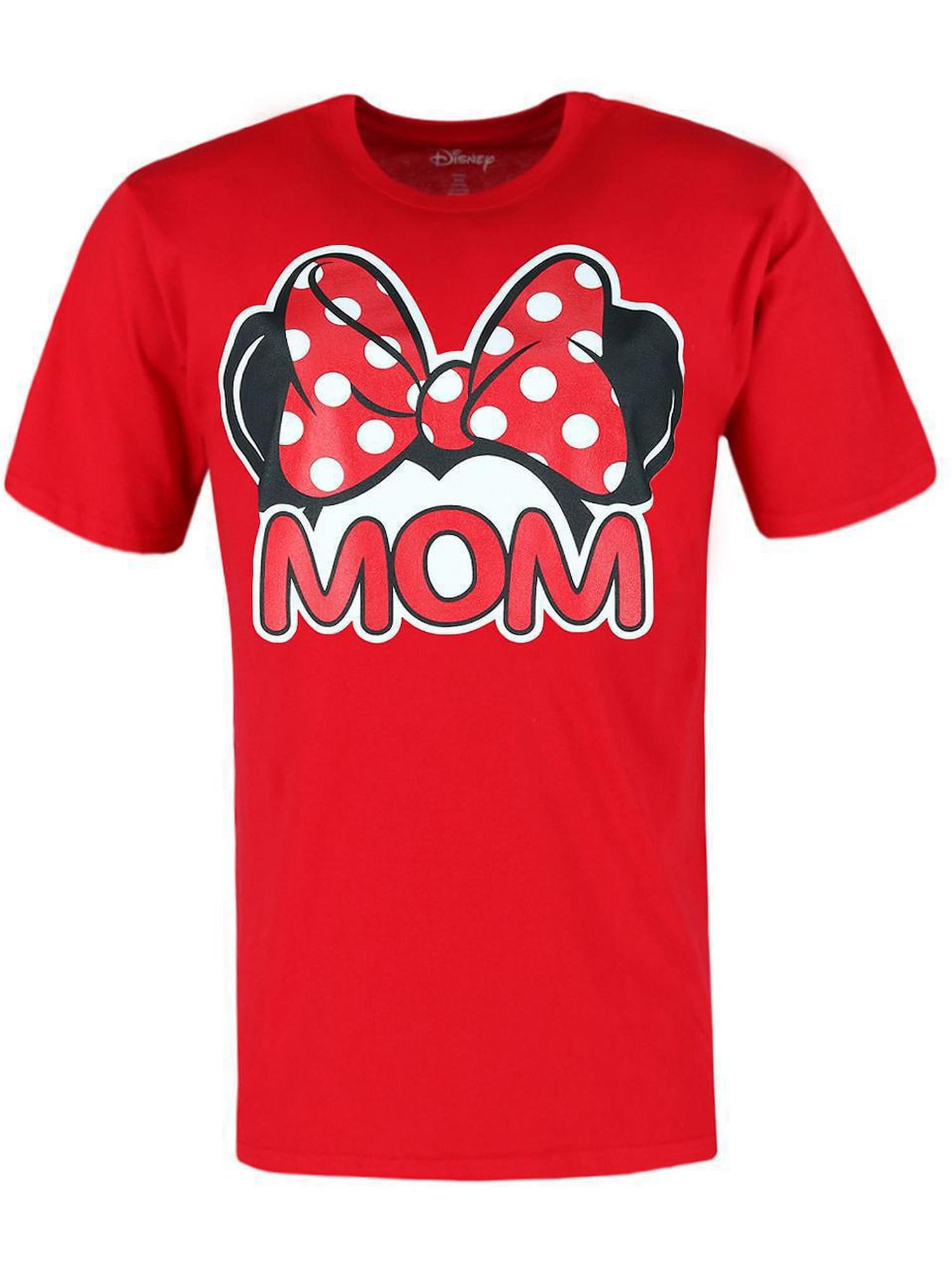 Disney Minnie Mom Family Red Adult Ladies Tee Shirt - Walmart.com